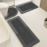3-Piece Bathroom Toilet Mat Set | Super Absorbent & Quick-Dry Washable ...