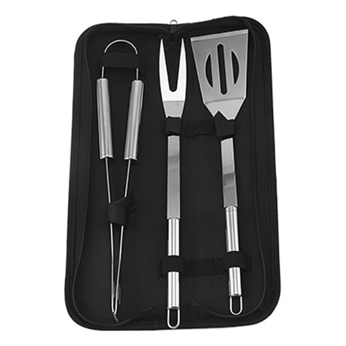 3 Piece Bbq Tool Set Stainless Steel Bbq Tool, Spatula, Tongs, Fork ...