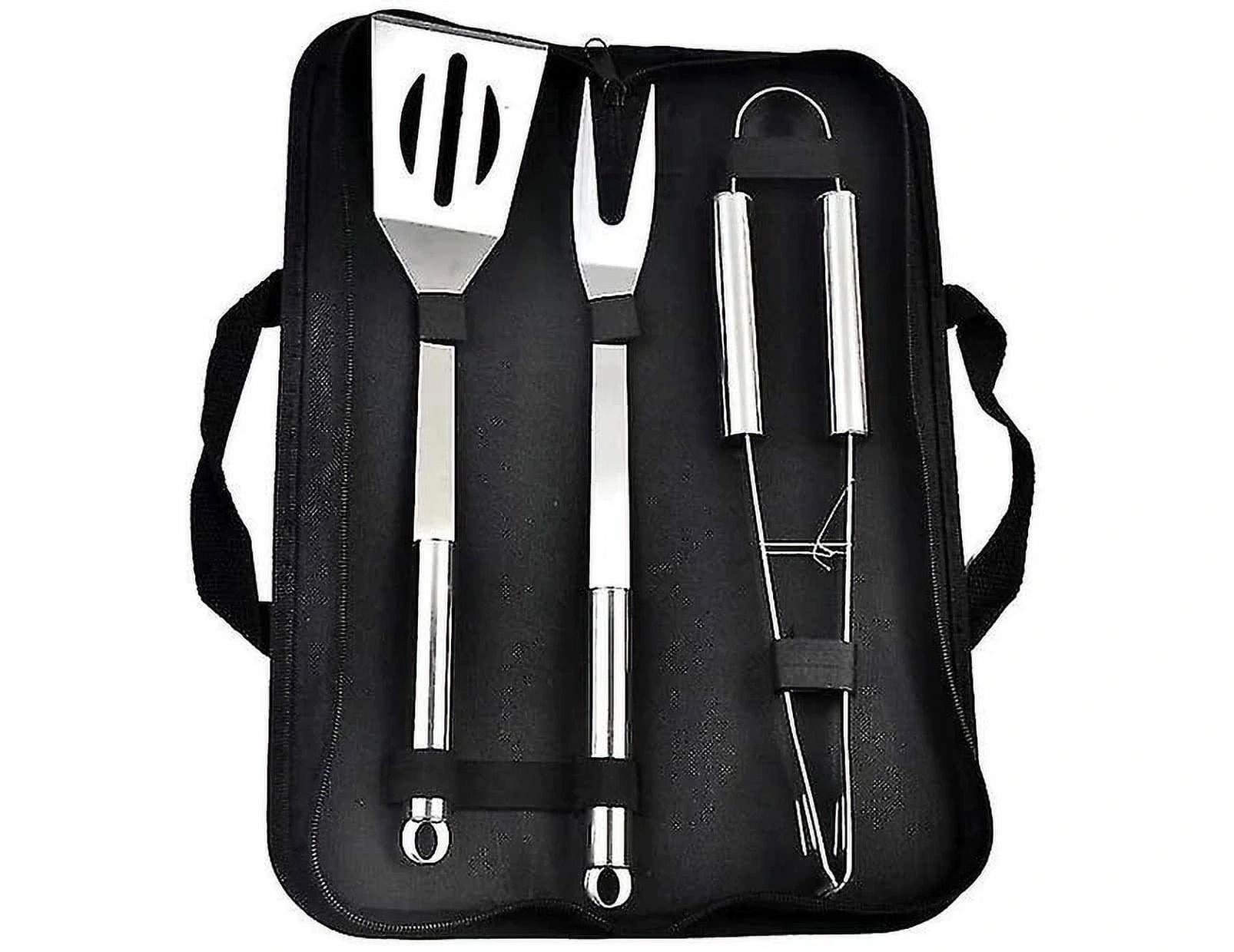 3 Piece Bbq Tool Set Stainless Steel Bbq Tool, Spatula, Tongs, Fork ...