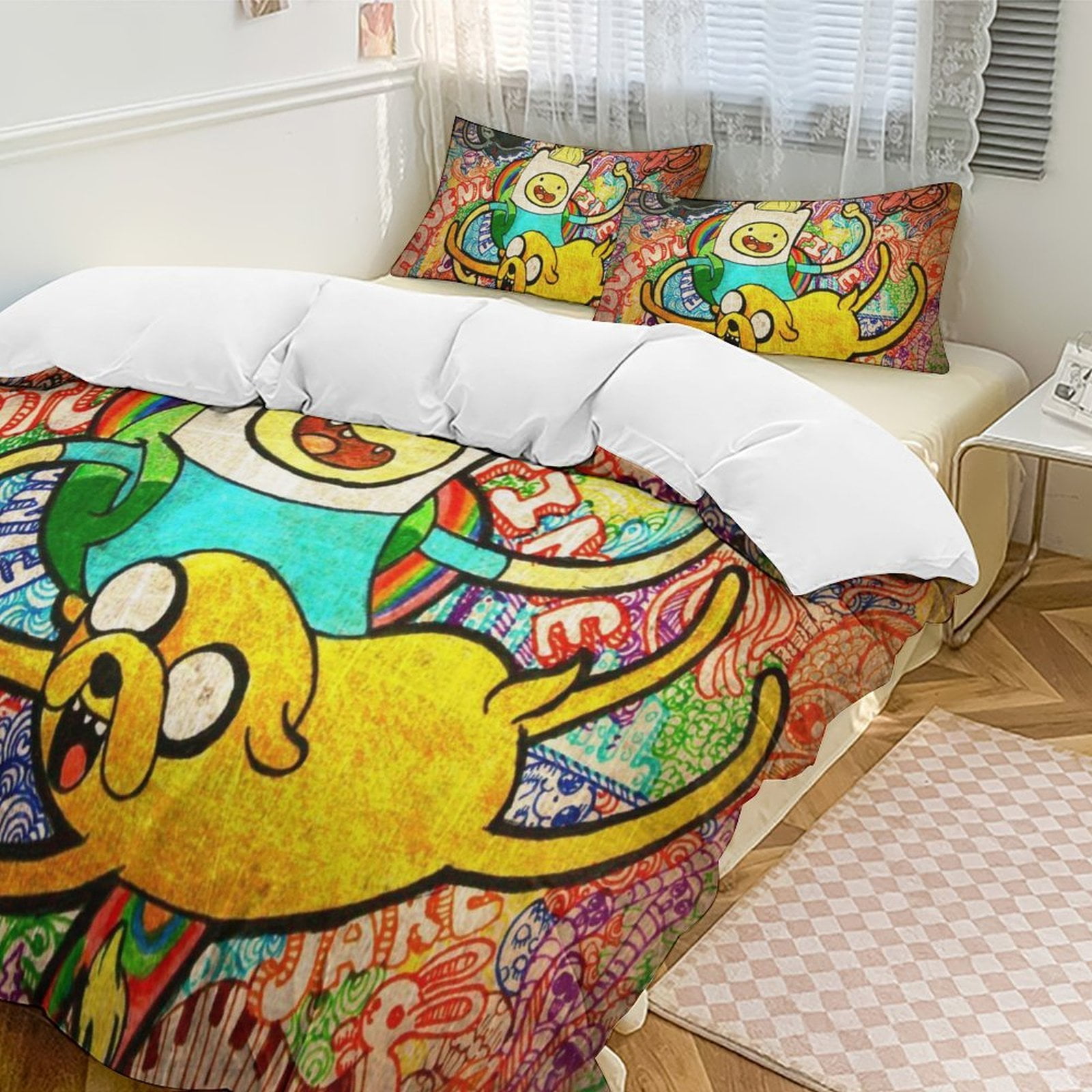 3 Piece Bedding Set Adventure Cartoon Time Comforter Cover Set Cute ...