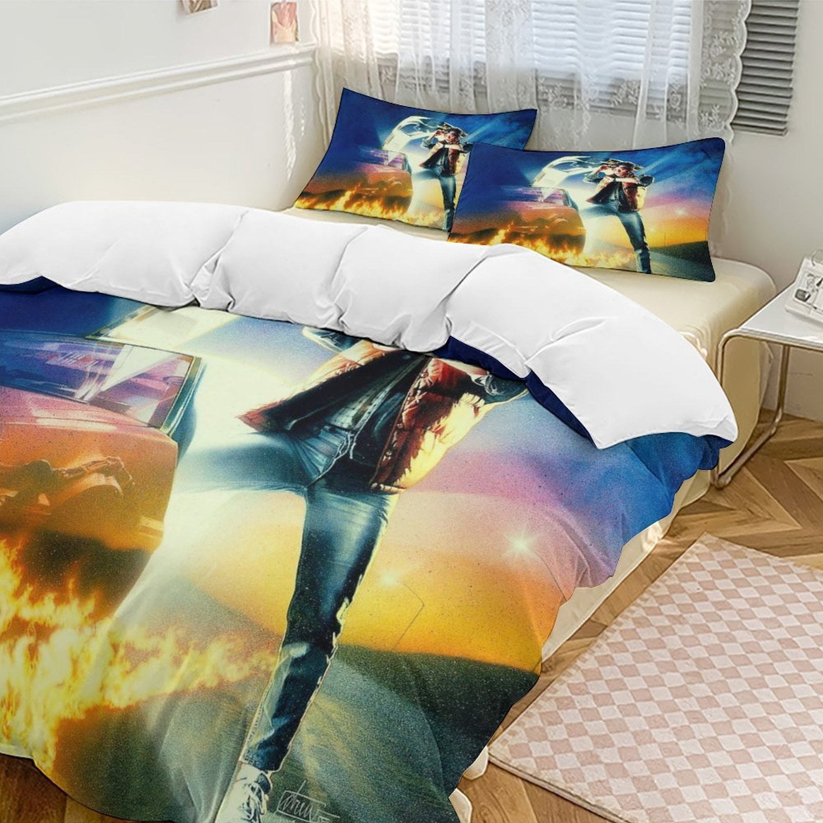 3 Piece Bedding Set Back T0 Movie Future Comforter Cover Set Cute Kids ...