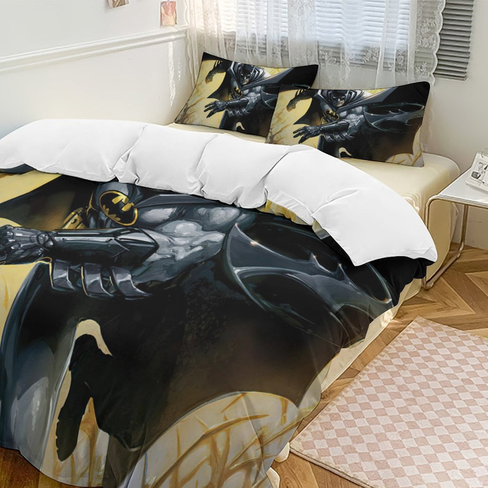3 Piece Bedding Set Bat-,Menn Comforter Cover Set Cute Kids Bedroom ...