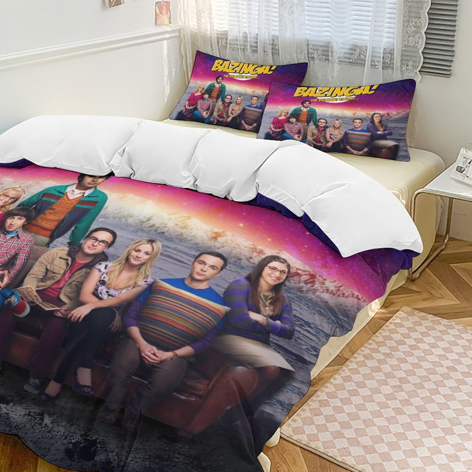 3 Piece Bedding Set Big Small B-ang The-0r Comforter Cover Set Cute ...