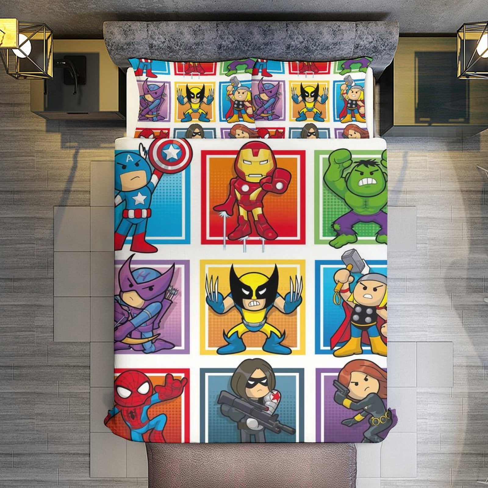 3 Piece Bedding Set,Cartoon Spider-Man Comforter Set for Kids Boys Teen ...