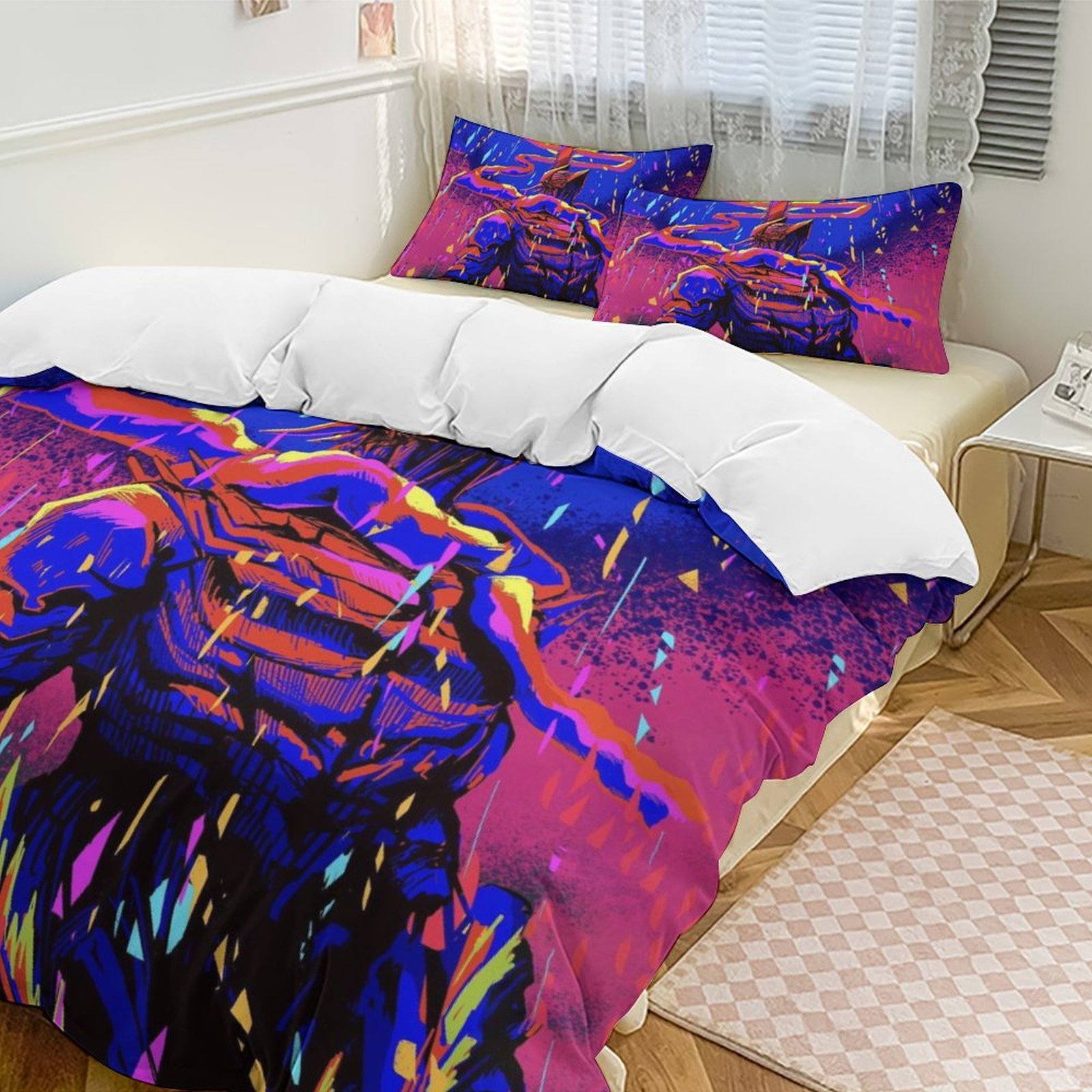 3 Piece Bedding Set Chainsaw Orange Men Comforter Cover Set Cute Kids ...