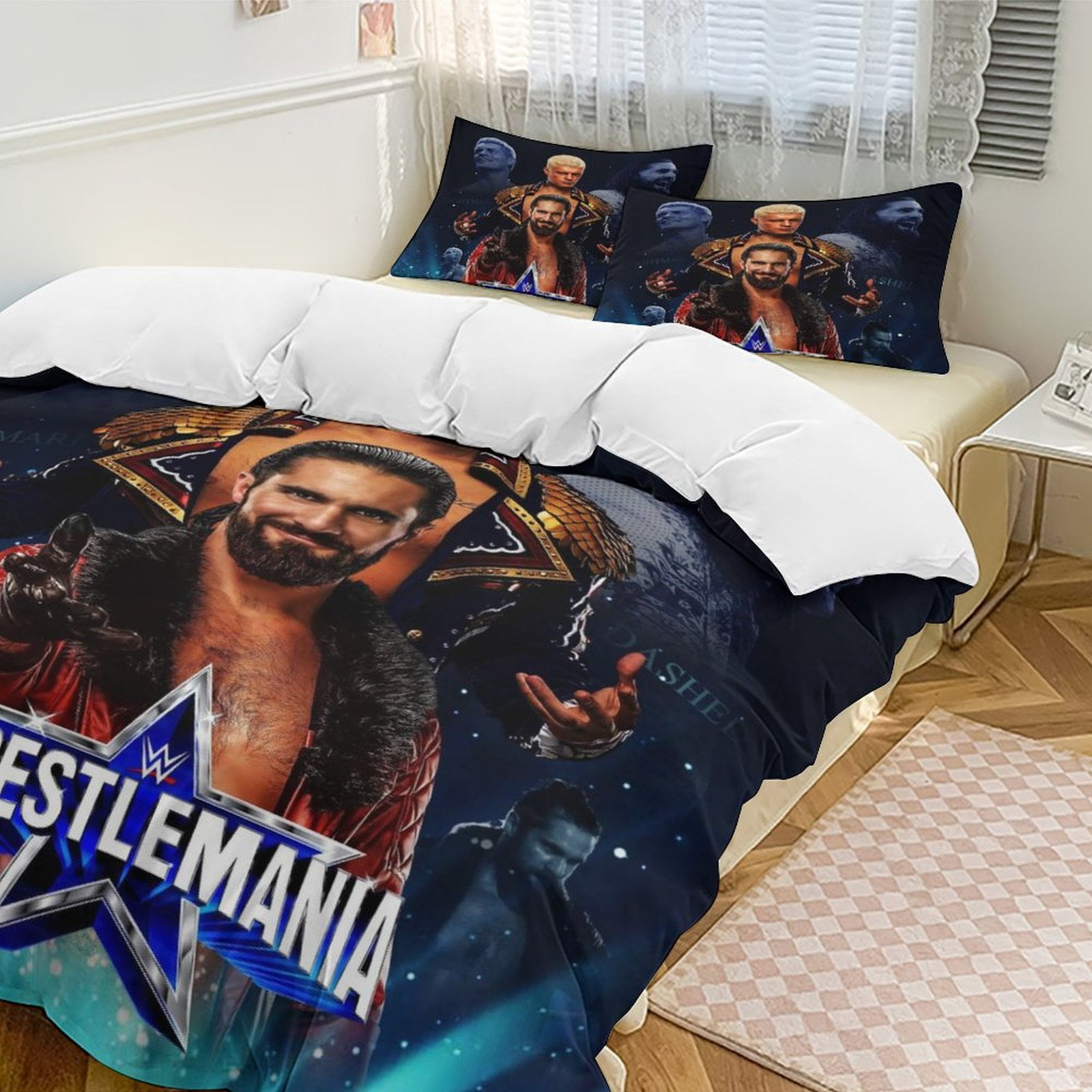 3 Piece Bedding Set Co-dy Wrestler Rh0d Comforter Cover Set Cute Kids ...