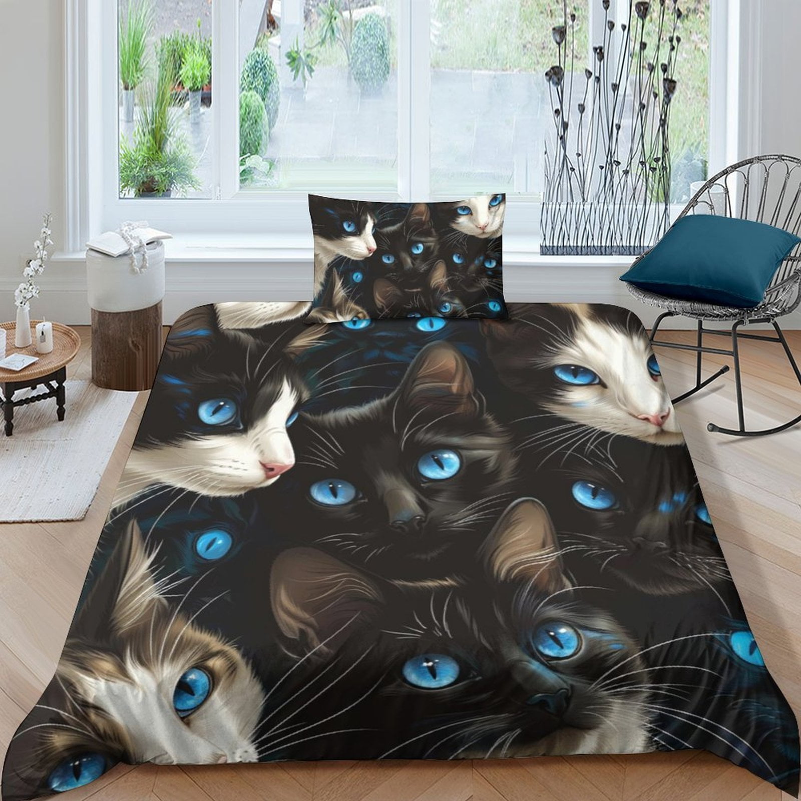3-Piece Bedding Set Cute Cat 11 Cute Cat 11 Single（135x200cm） - Walmart.com