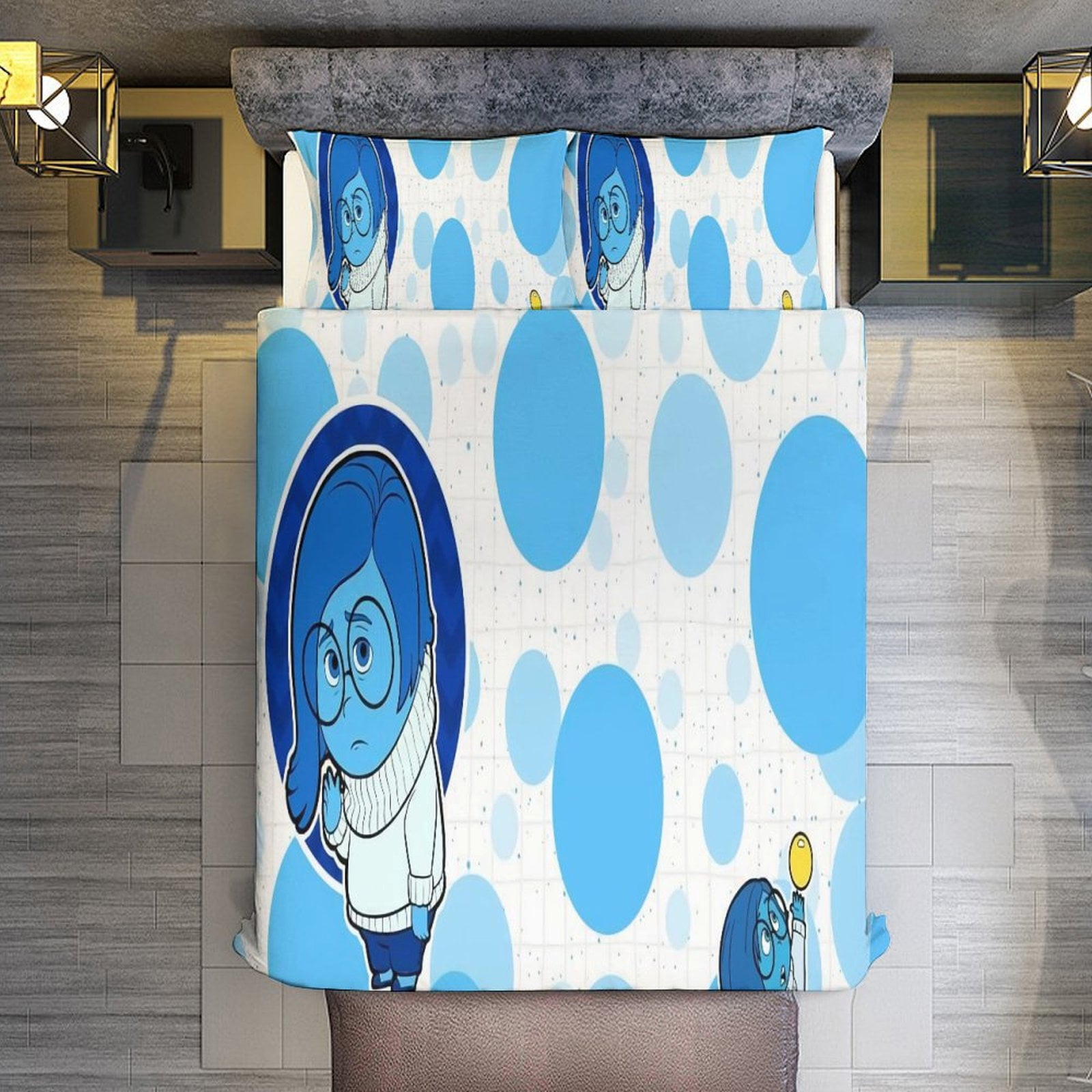 3 Piece Bedding Set,Cute Inside Out AnxietyComforter Set for Kids Boys ...