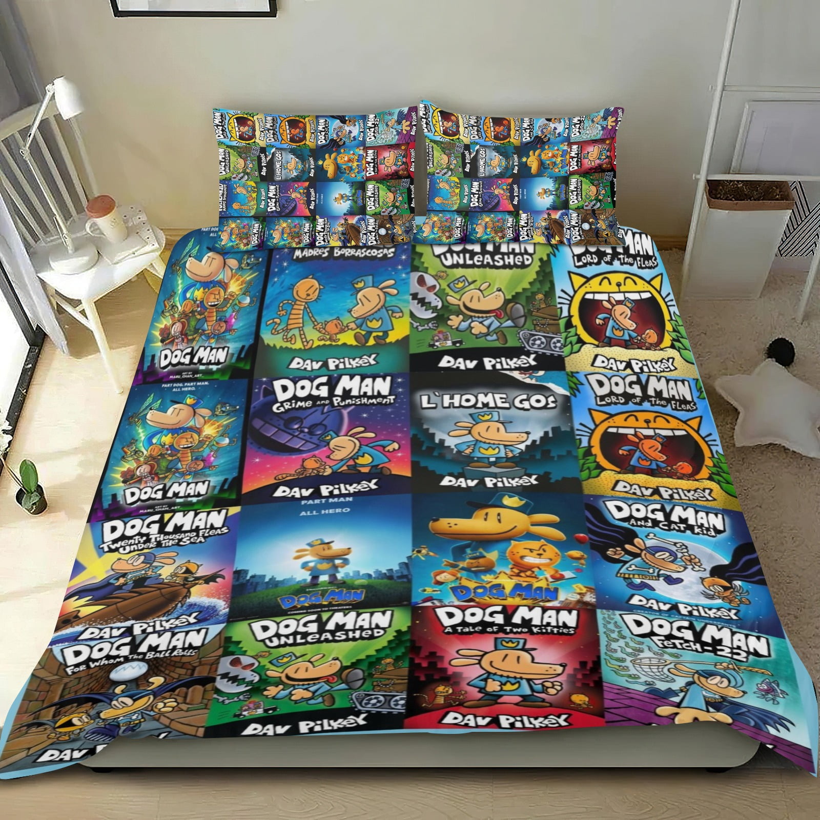 3 Piece Bedding Set For Dog Man Comforter Set Cute Duvet Cover Sets ...