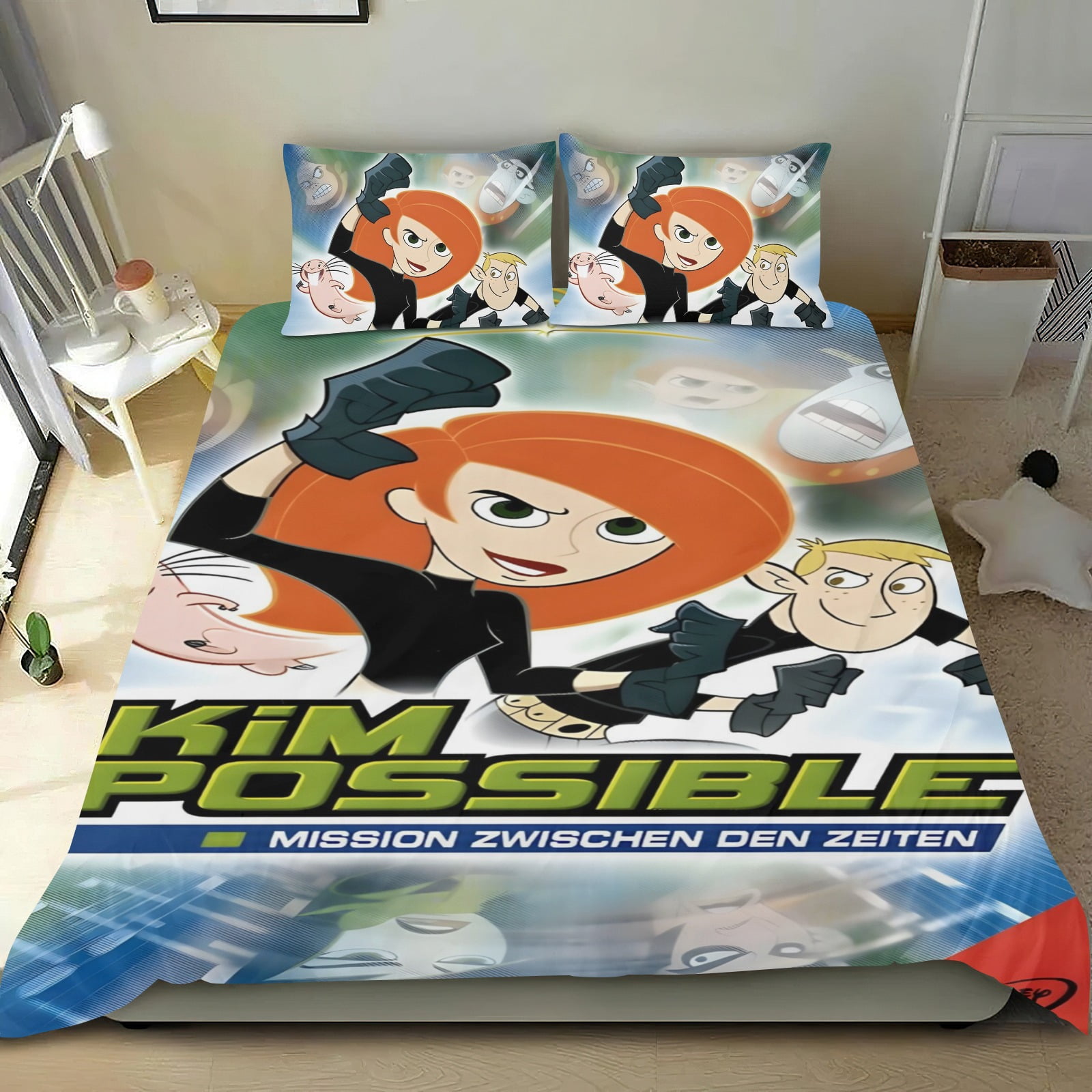 3 Piece Bedding Set For Kim Possible Comforter Cover Set Cute Duvet ...