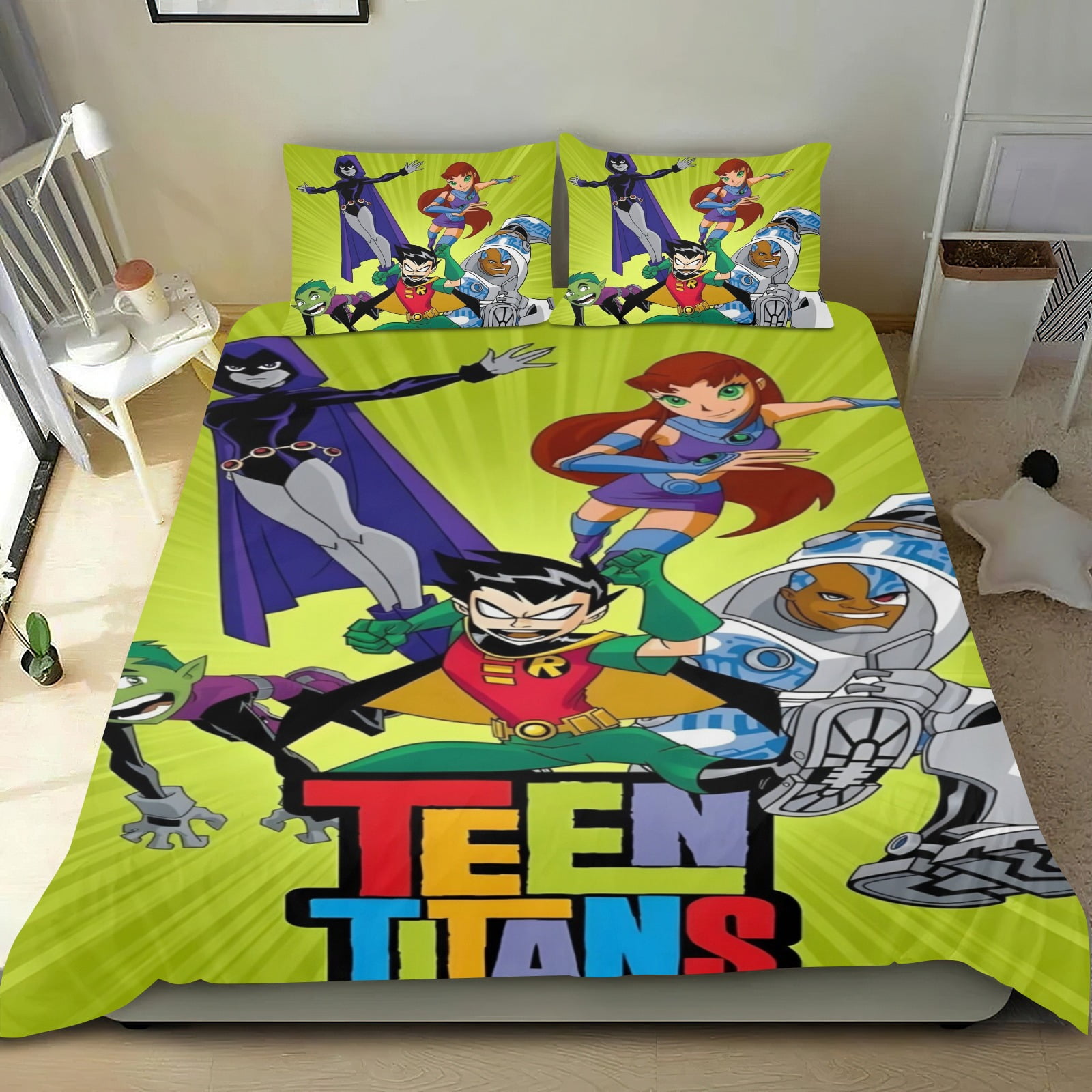 3 Piece Bedding Set For Teen Titans Comforter Cover Set Duvet Cover ...