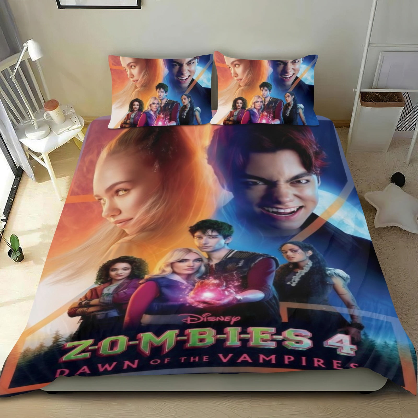 3 Piece Bedding Set For Zombies 4 Comforter Cover Set Cute Duvet Cover ...