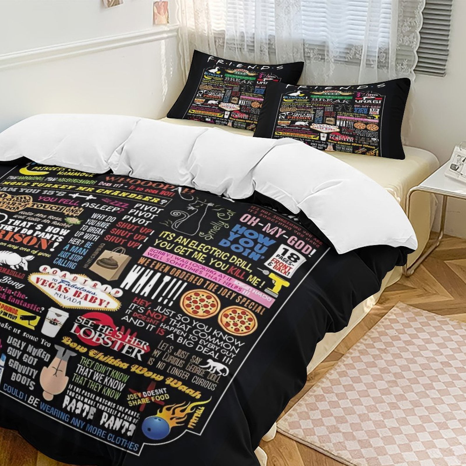 3 Piece Bedding Set Friend TV Show Comforter Cover Set Cute Kids ...