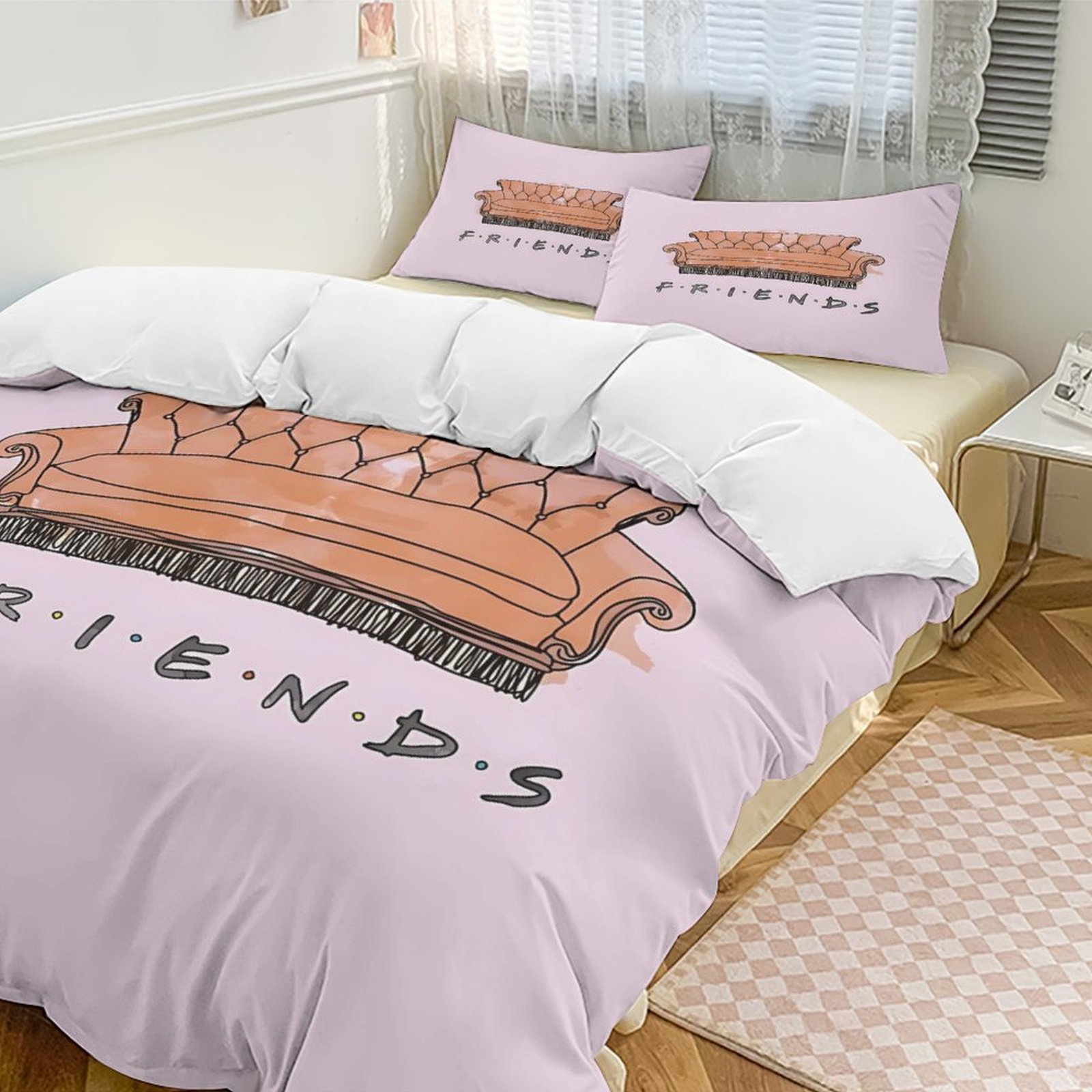 3 Piece Bedding Set Friend TV Show Comforter Cover Set Cute Kids ...