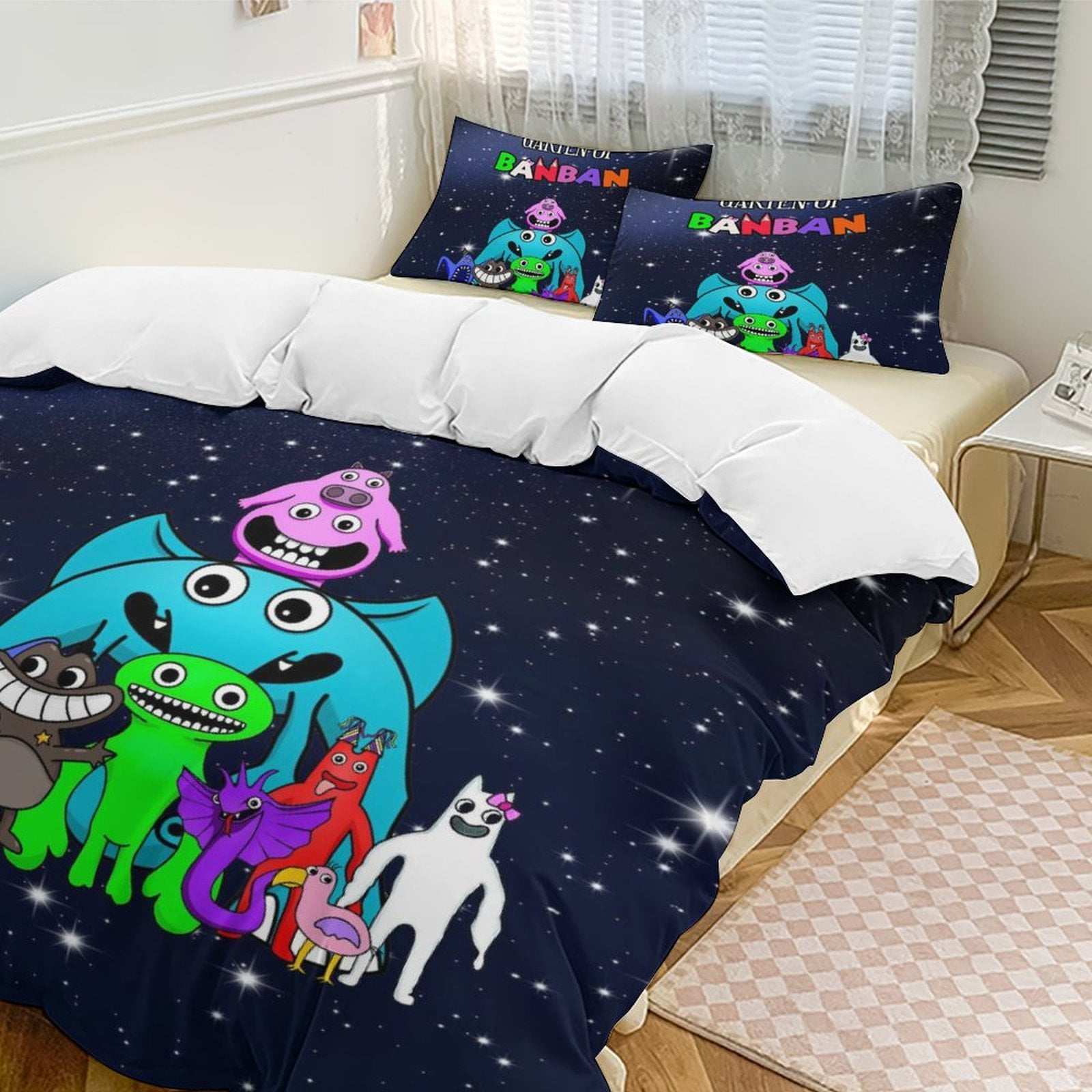 3 Piece Bedding Set Garden Monster Animal Banban Comforter Cover Set ...
