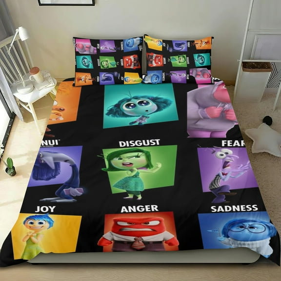 Cartoon 3 Piece Bedding Set Battle Kitty Comforter Set Cute Duvet Cover ...