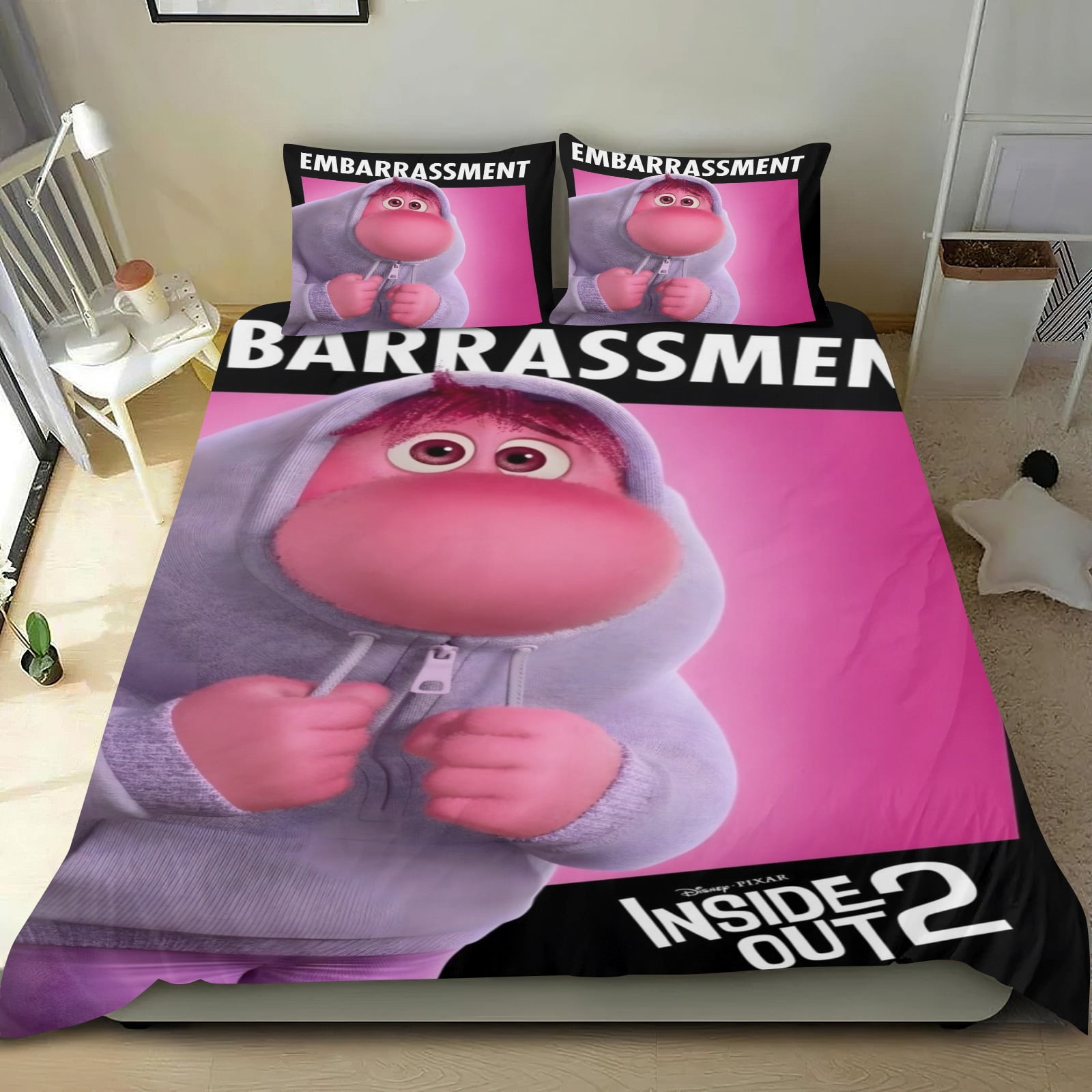 3 Piece Bedding Set Inside Out 2 Embarrassment Comforter Set Cute Duvet ...