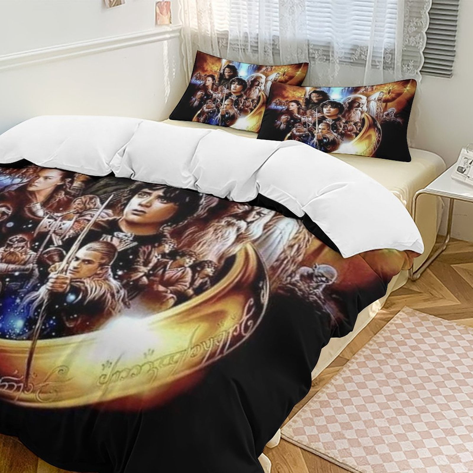 3 Piece Bedding Set Lord of Ring2 Comforter Cover Set Cute Kids Bedroom ...