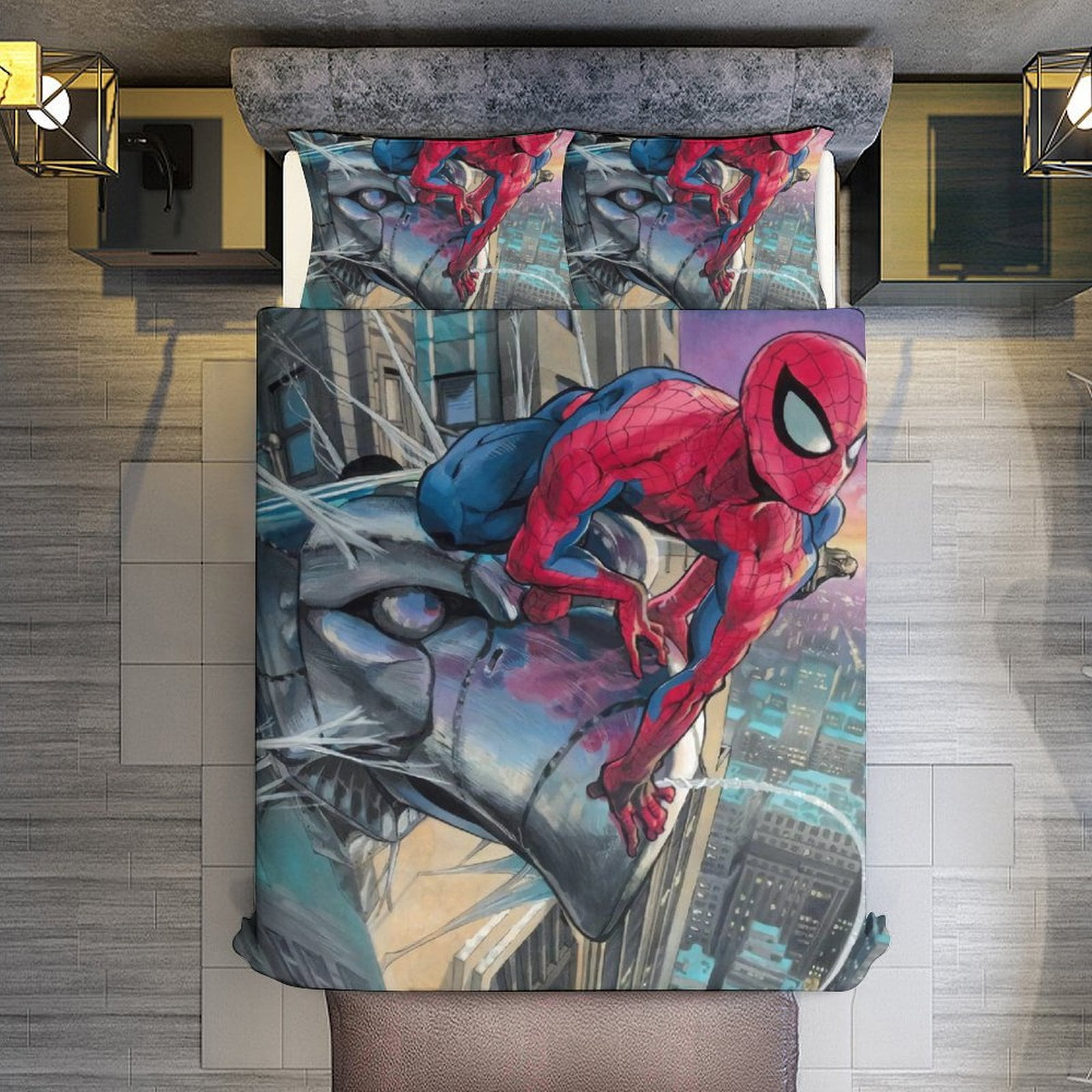 3 Piece Bedding Set,Marvel-Spider-Man Comforter Set for Kids Boys Teen ...