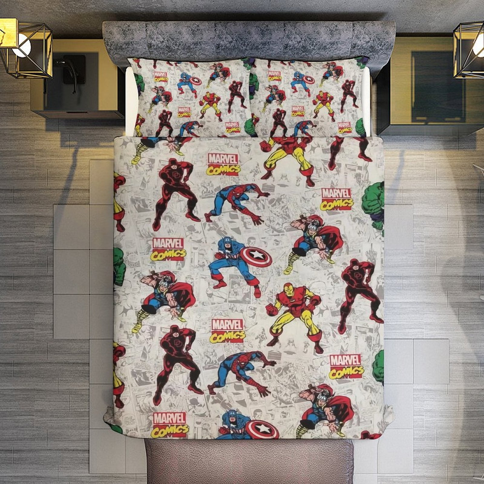 3 Piece Bedding Set,Marvel-Spider-Man Comforter Set for Kids Boys Teen ...