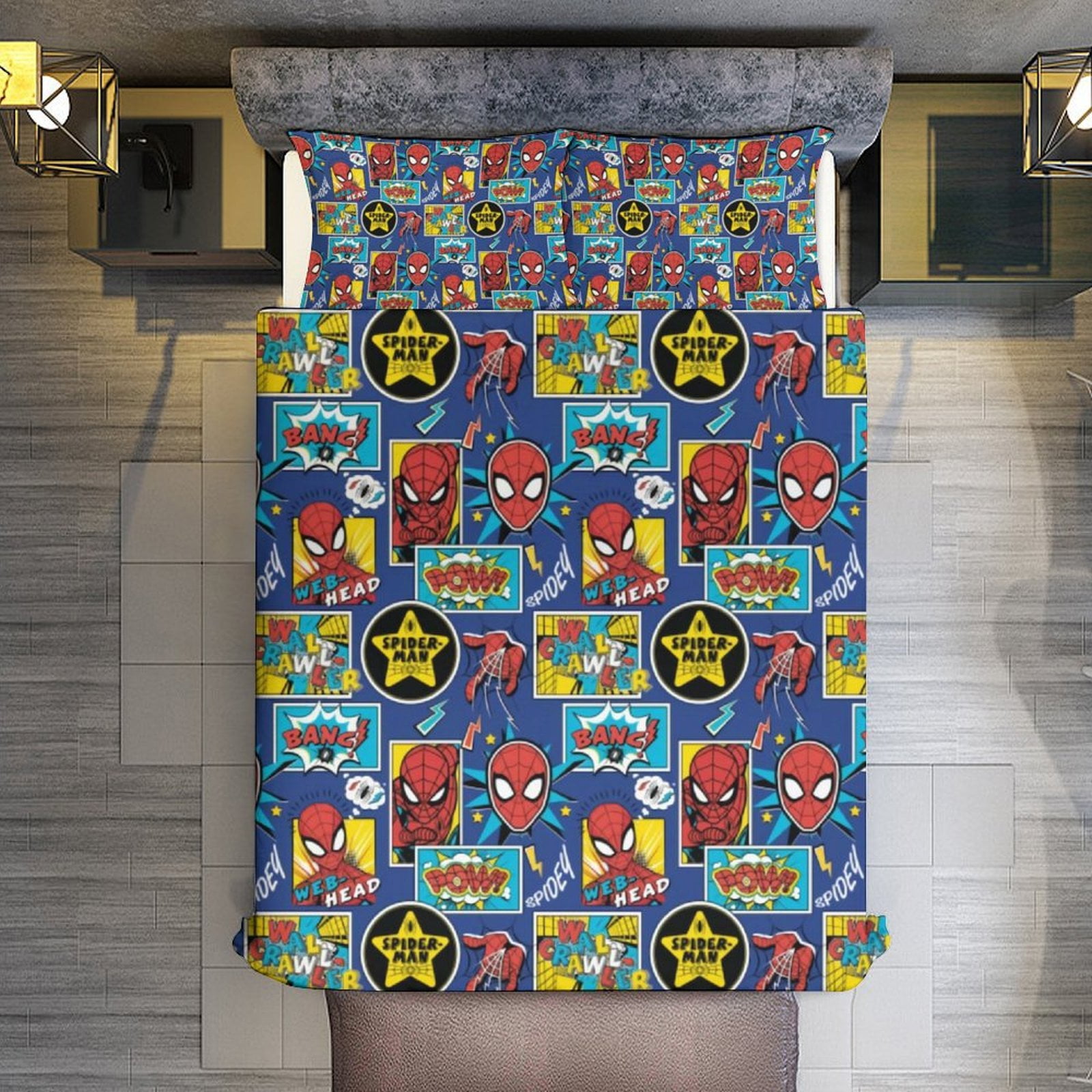 3 Piece Bedding Set,Marvel-Spider-Man () Comforter Set for Kids Boys ...