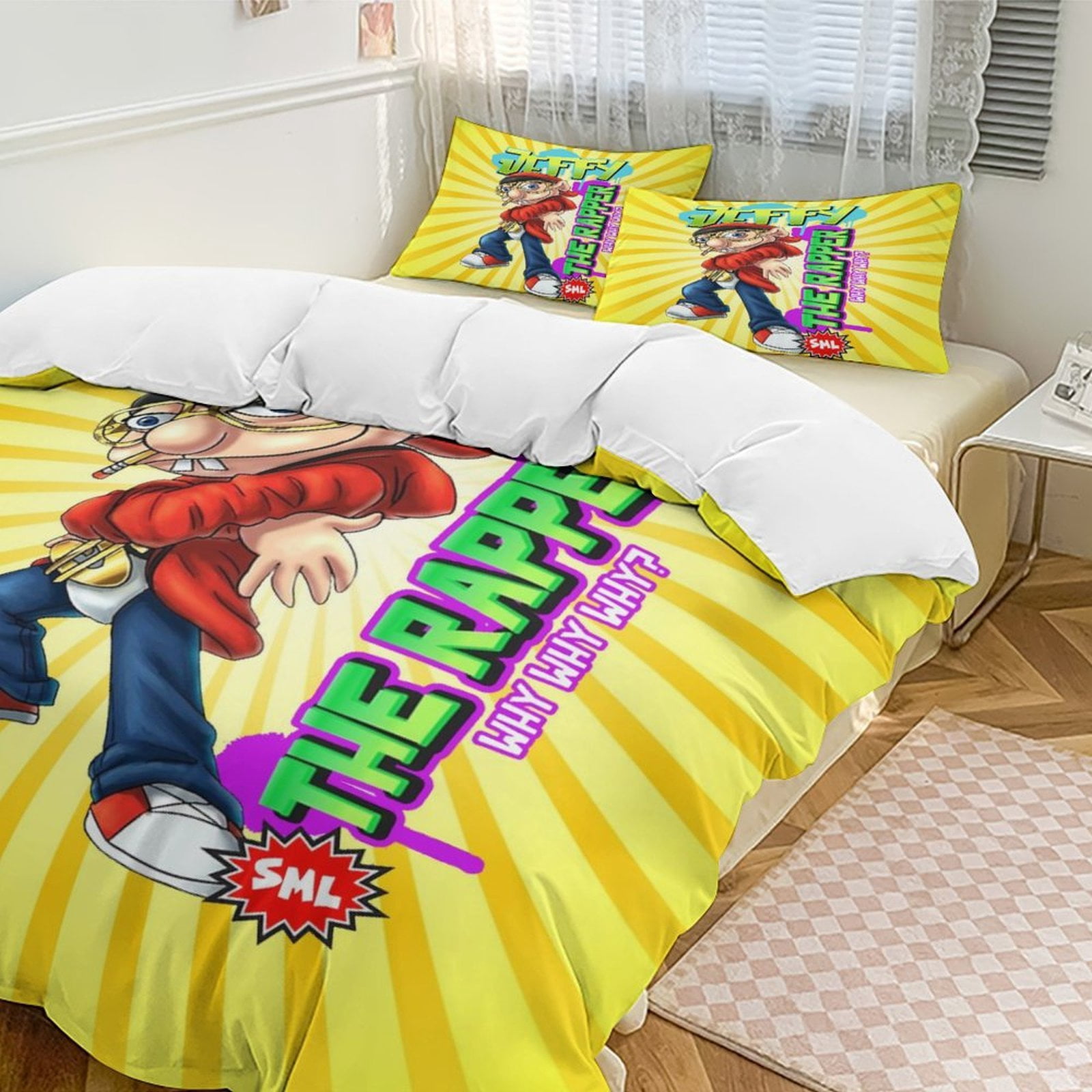 3 Piece Bedding Set Sml Cartoon Jef-,fy Comforter Cover Set Cute Kids ...