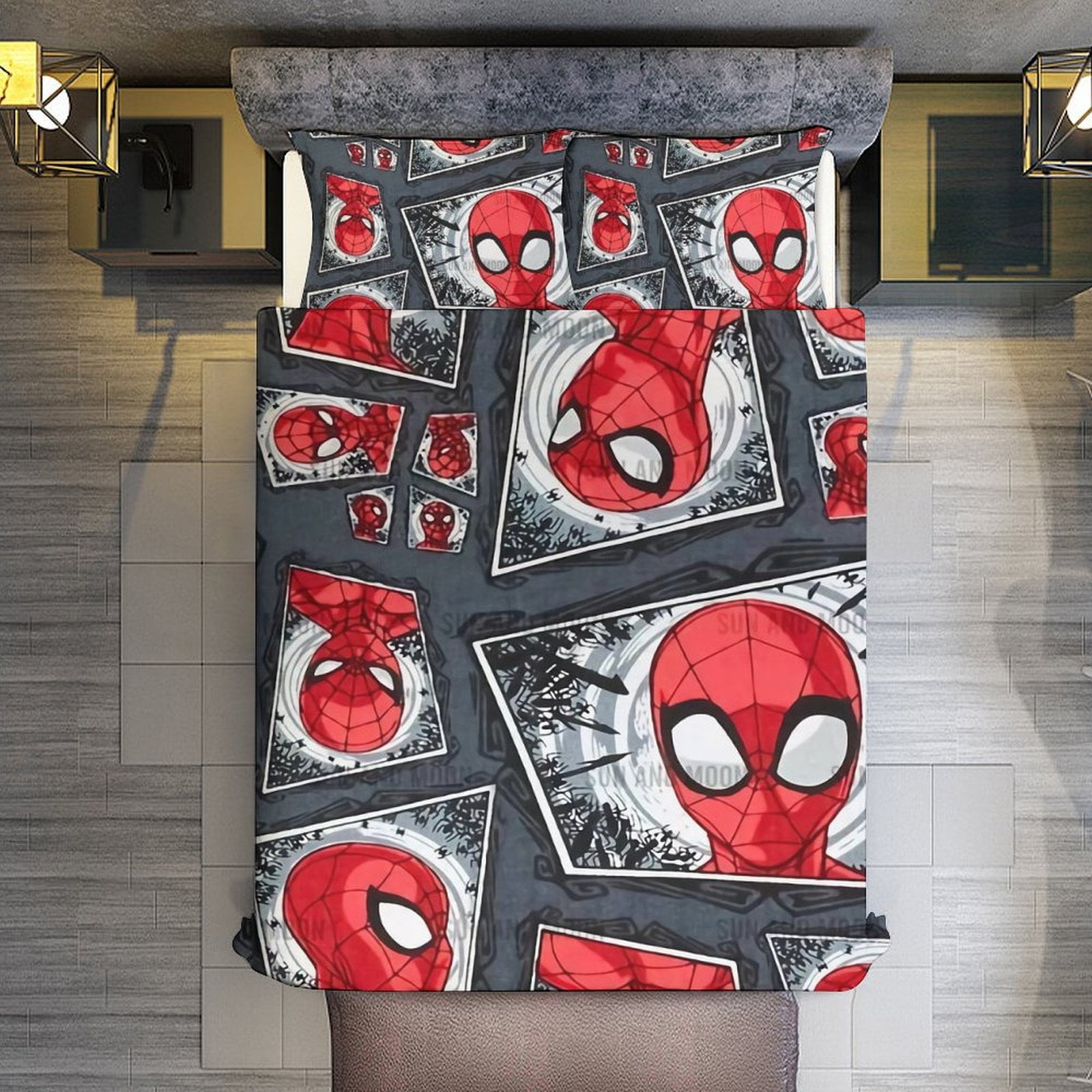 3 Piece Bedding Set,Spider-Man Art Comforter Set for Kids Boys Teen Men ...