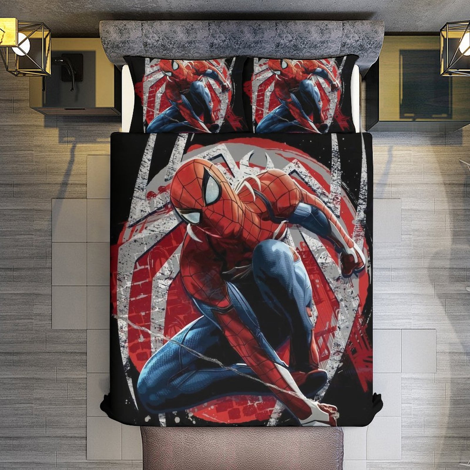 3 Piece Bedding Set,Spider-Man Comforter Set for Kids Boys Teen Men ...