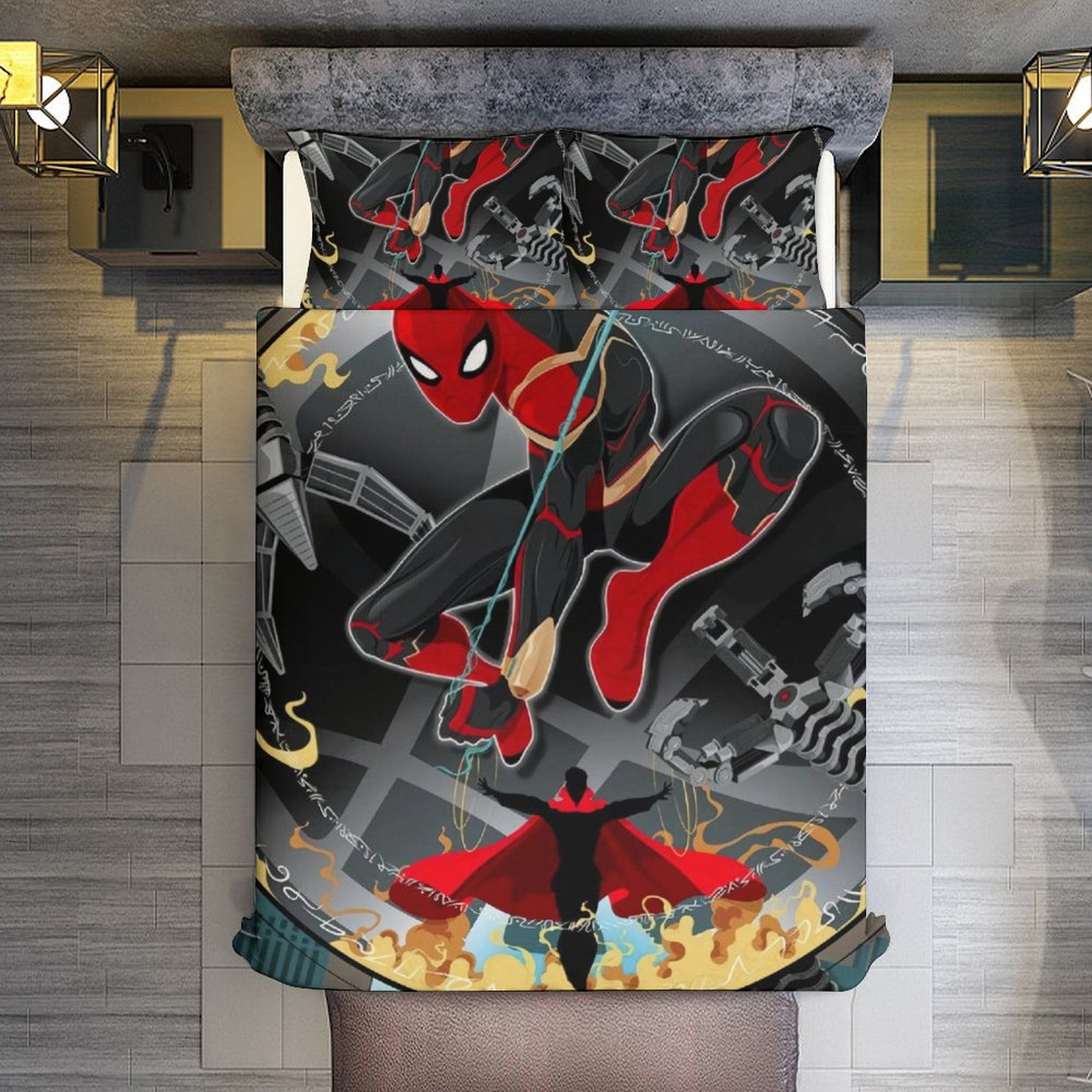 3 Piece Bedding Set,Spider-Man No Way Home Poster Lock Screen Comforter ...