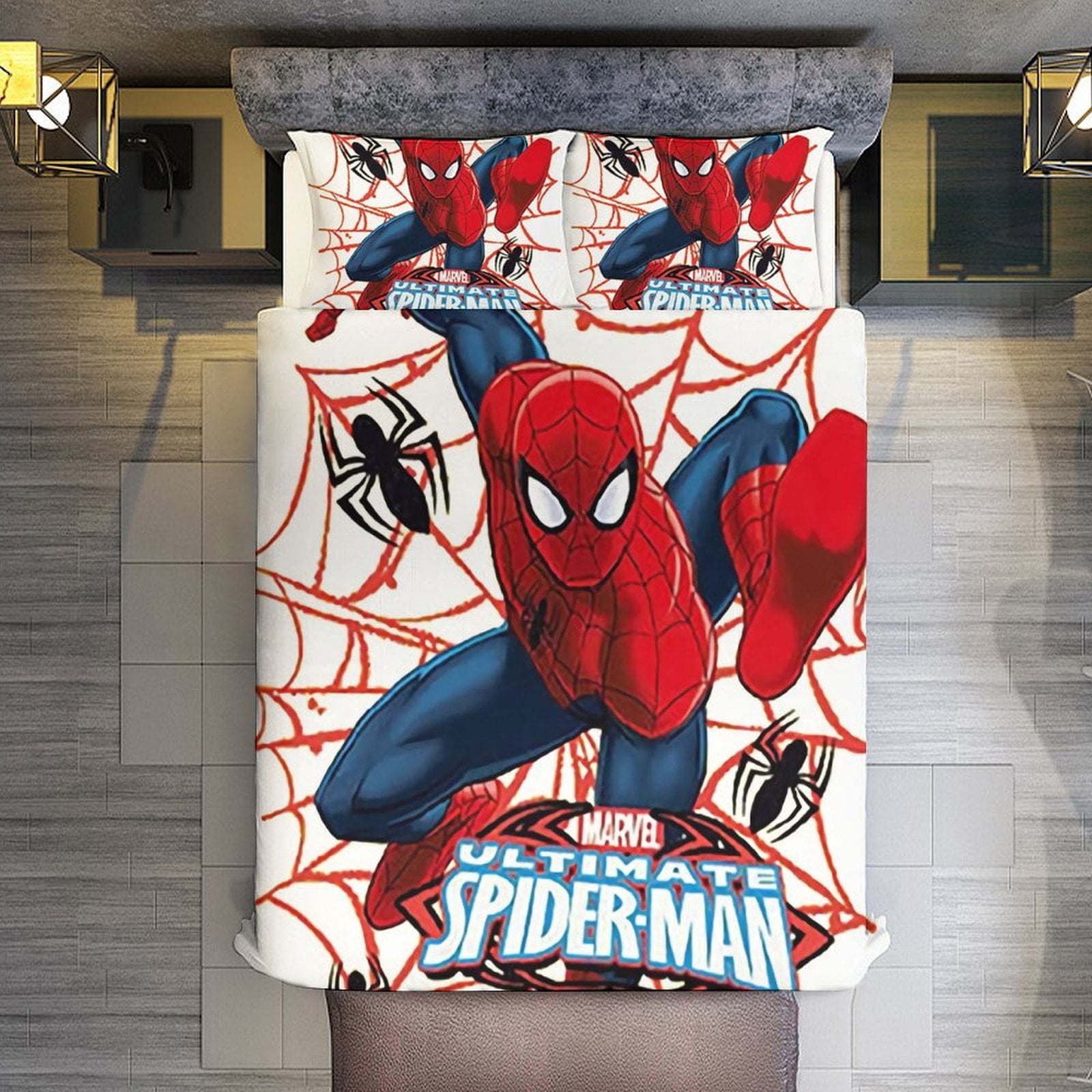 3 Piece Bedding Set,Spiderman Comforter Set for Kids Boys Teen Men ...