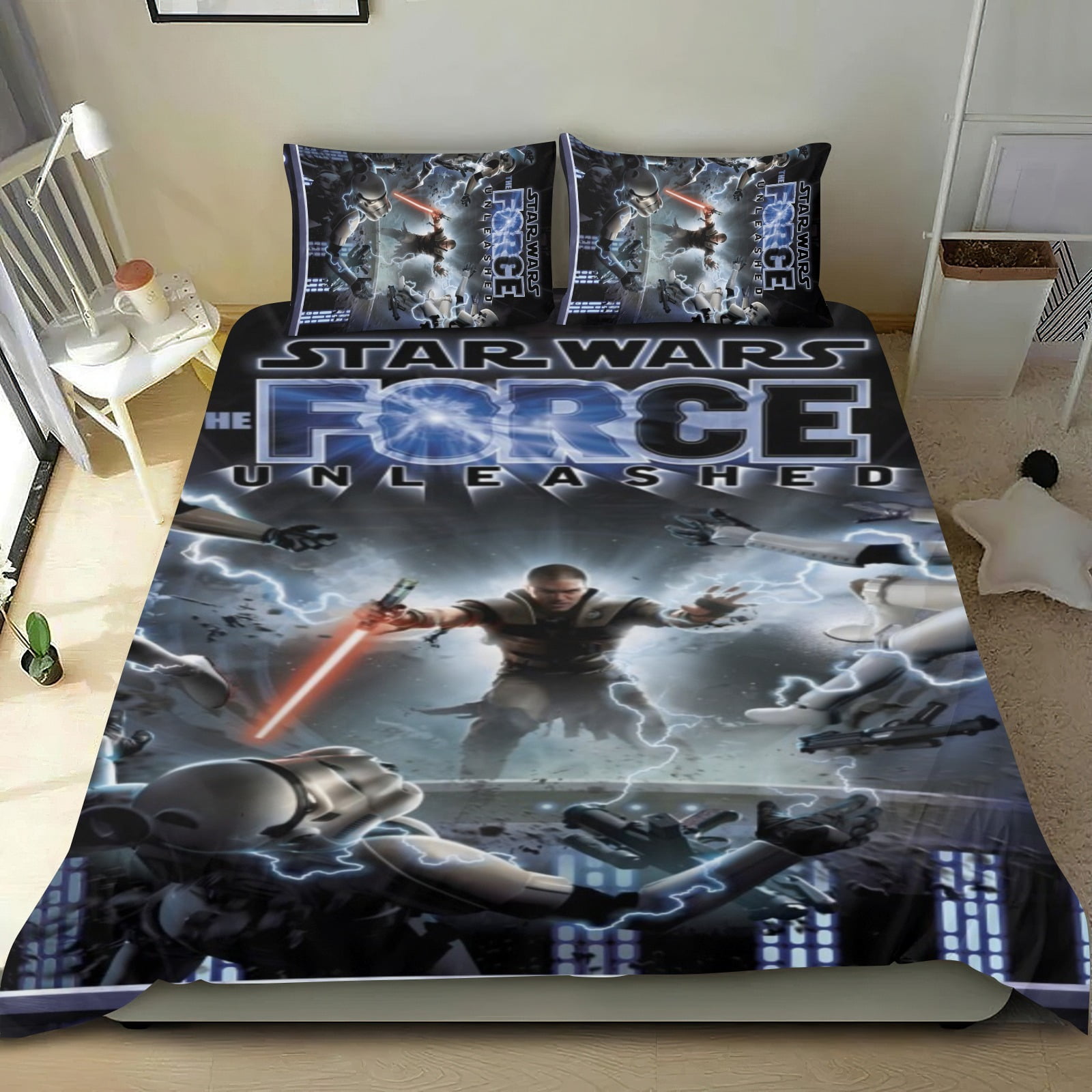 3 Piece Bedding Set Star Wars The Force Unleashed Comforter Set Cute ...