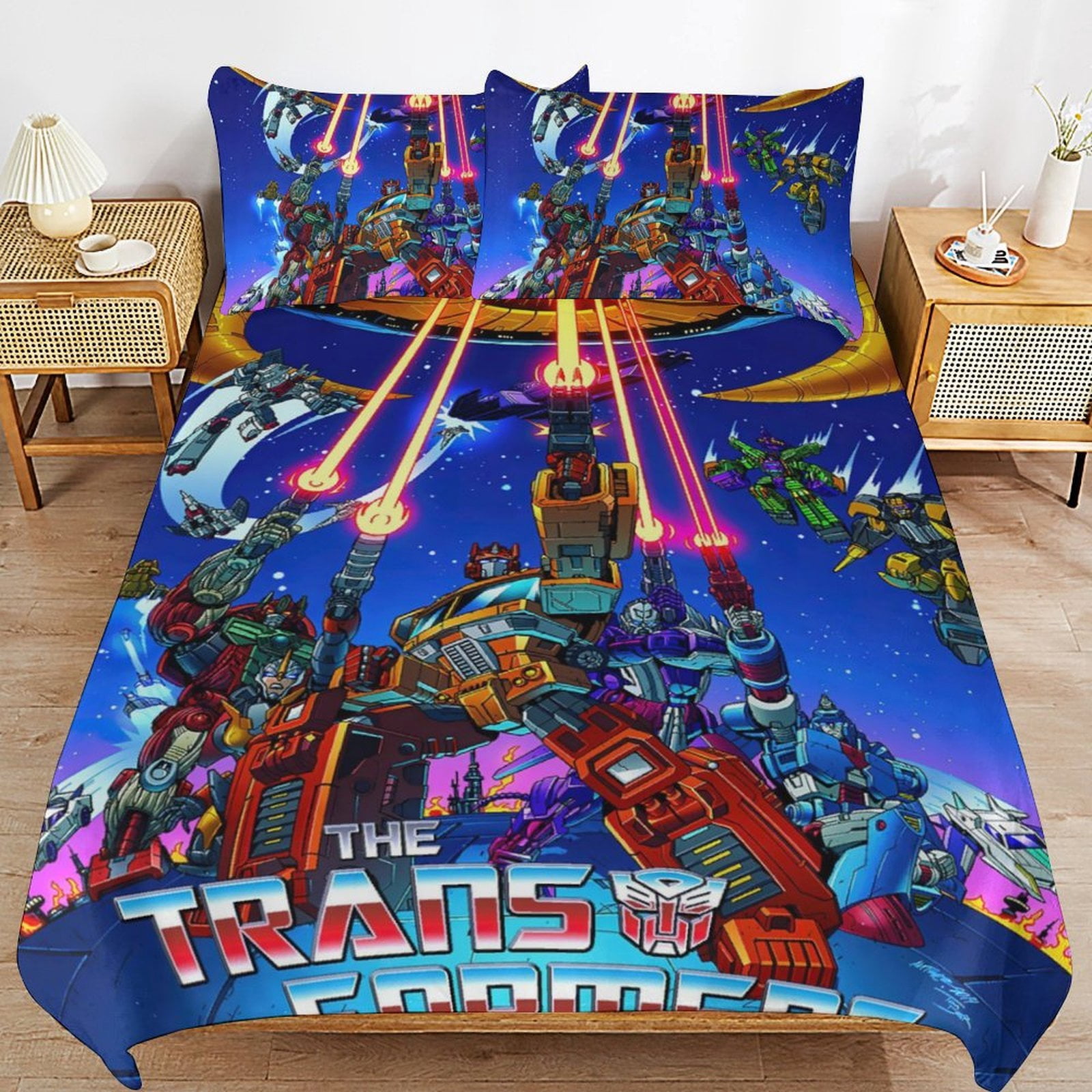 3-Piece Bedding Set,Transformers Full Size 1 Duvet Cover Set and 2 ...