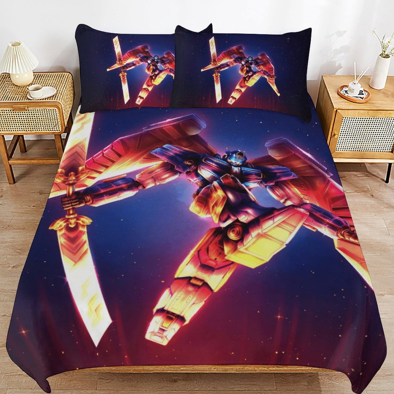 3-Piece Bedding Set,Transformers Full Size 1 Duvet Cover Set and 2 ...