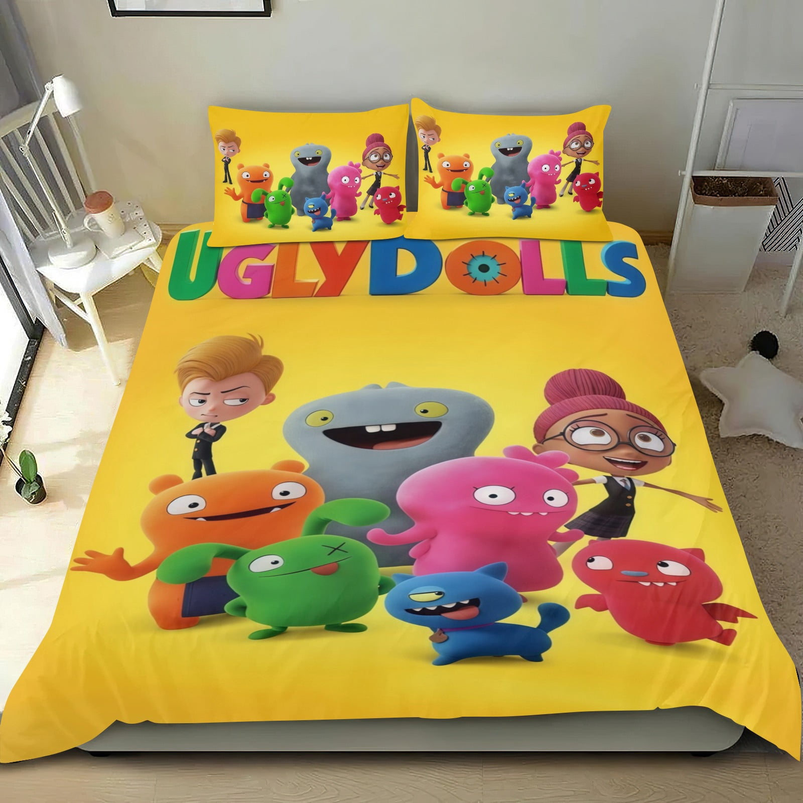 3 Piece Bedding Set For Ugly Doll Comforter Cover Set Cute Duvet Cover ...
