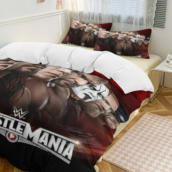 3 Piece Bedding Set Wres-Tler-W,W-E Comforter Cover Set Cute Kids ...
