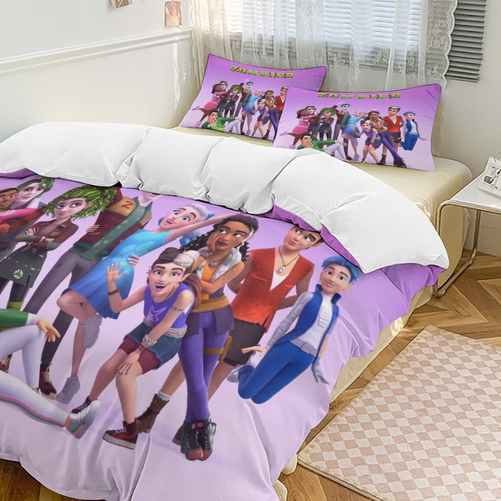3 Piece Bedding Set Zombie Character Comforter Cover Set Cute Kids ...