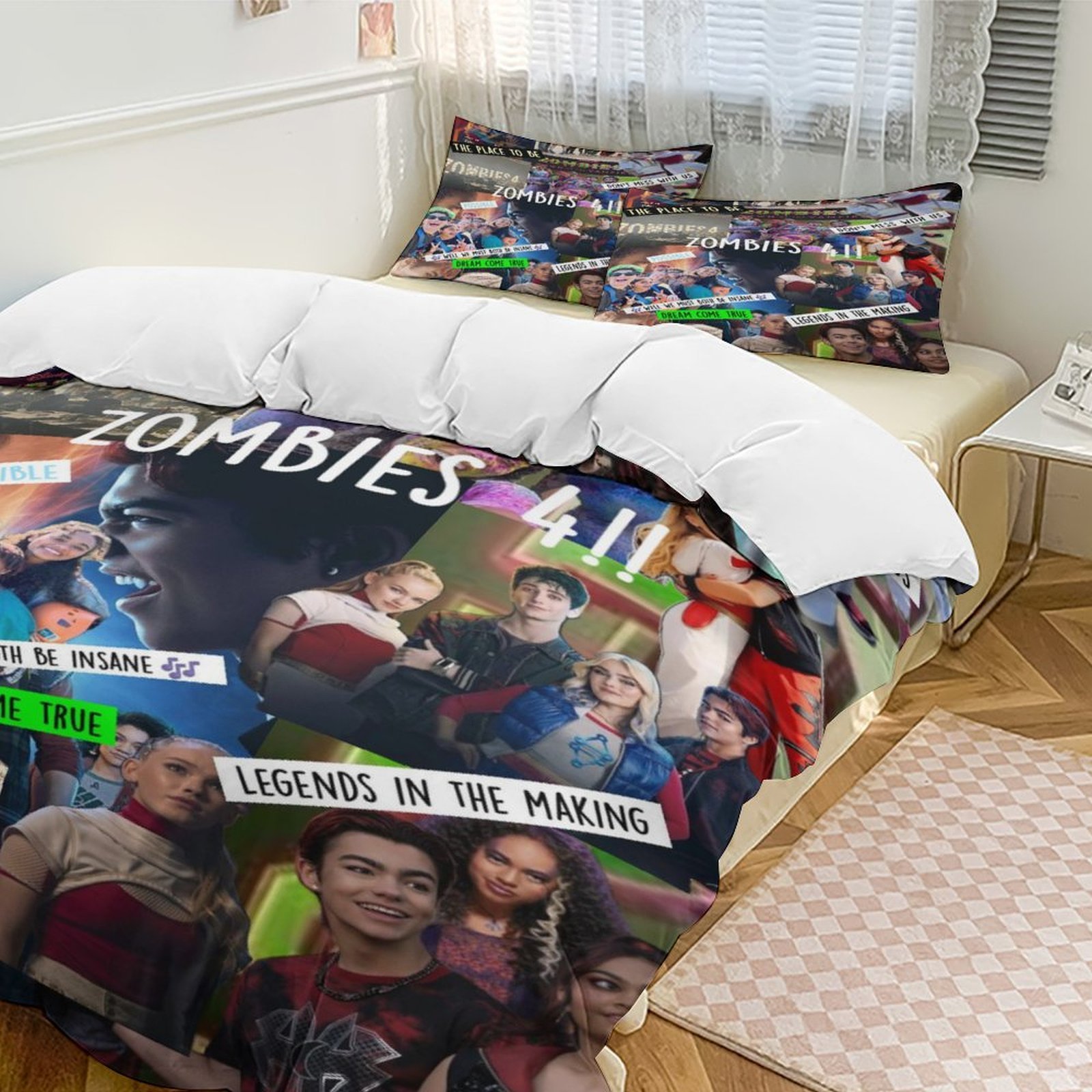 3 Piece Bedding Set Zombie Character Comforter Cover Set Cute Kids ...