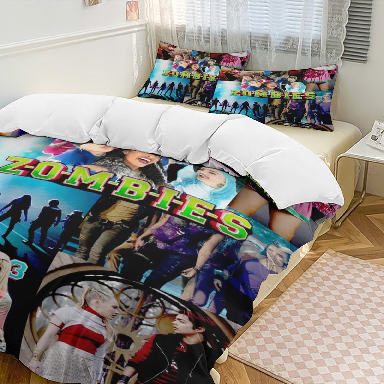 3 Piece Bedding Set Zombie Character Comforter Cover Set Cute Kids ...