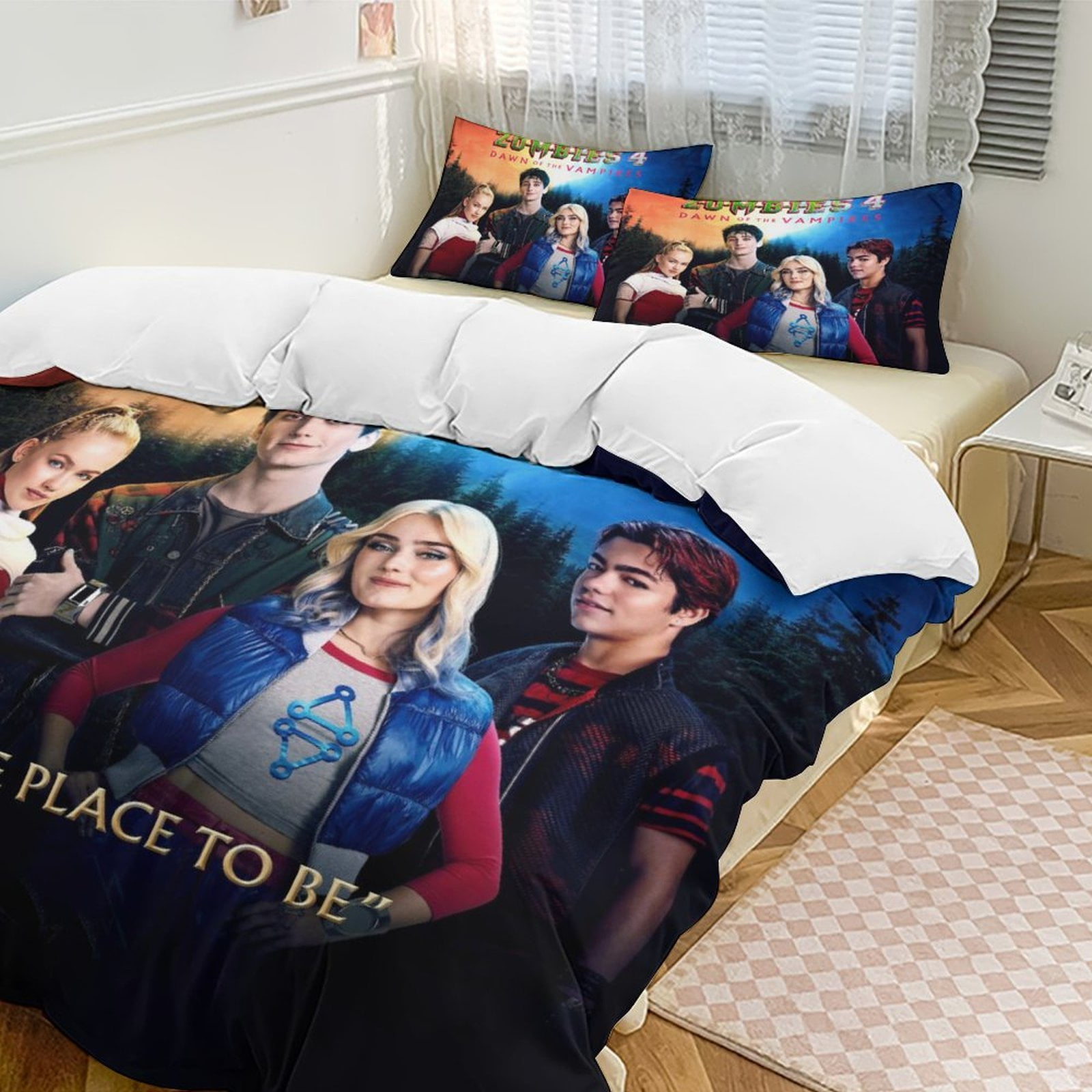 3 Piece Bedding Set Zombie Character Comforter Cover Set Cute Kids ...