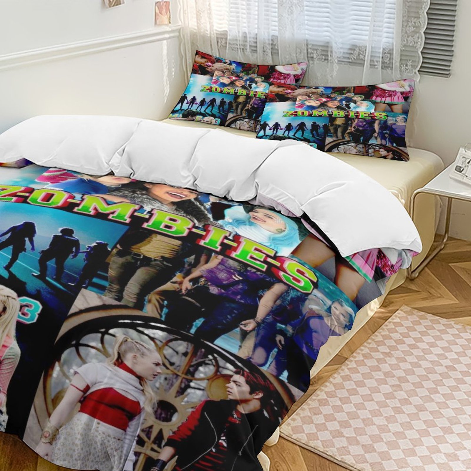 3 Piece Bedding Set Zombie Character Comforter Cover Set Cute Kids ...