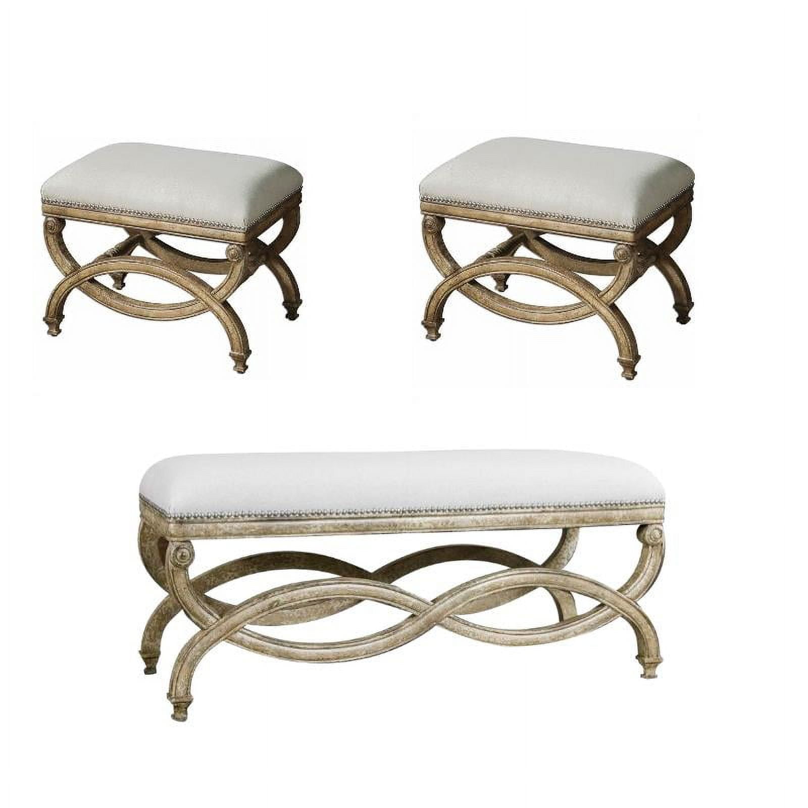 3 Piece Bench Set in Antique Almond - Walmart.com