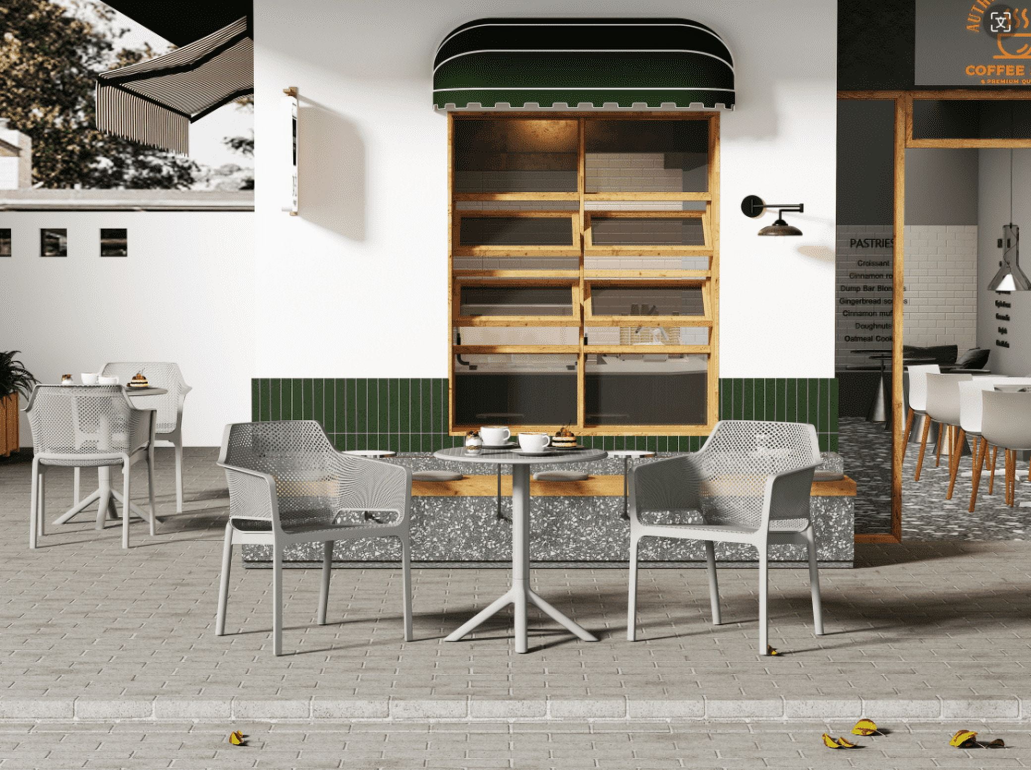 3-Piece Bistro Dining Set with Premium Ocean-Bound Plastic Chairs ...