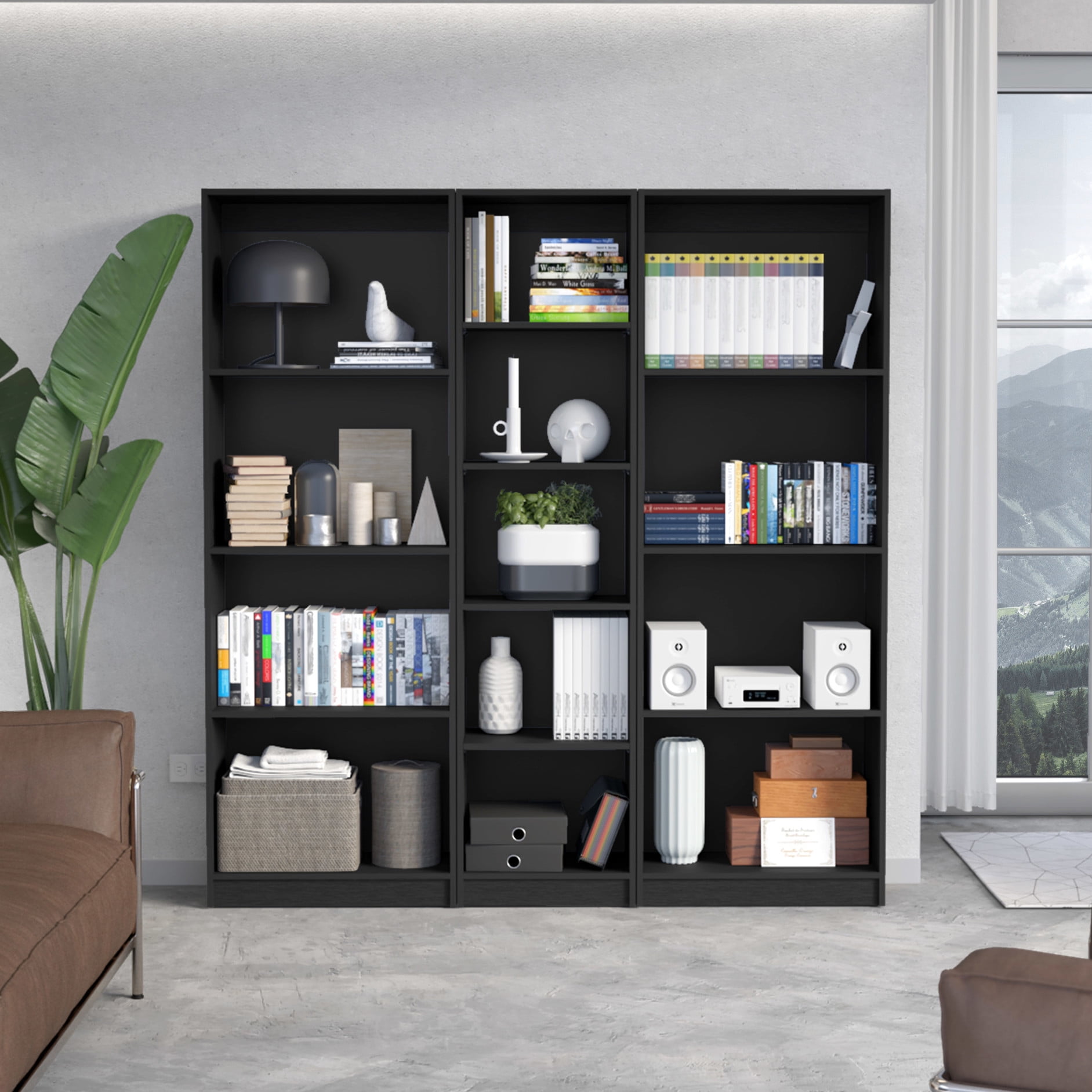3 Piece Bookcase Arrangement | Store and Display in Living Areas | Matt ...