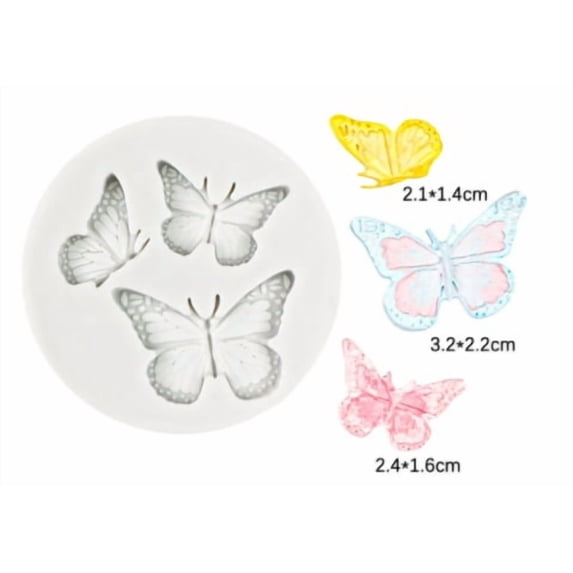 3-Piece Butterfly Silicone Mold Set for Baking and Crafting - Perfect ...