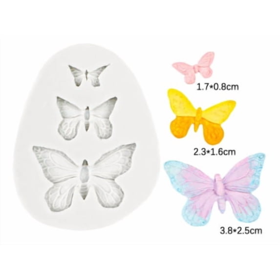 3-Piece Butterfly Silicone Mold Set for Baking and Crafting - Perfect ...