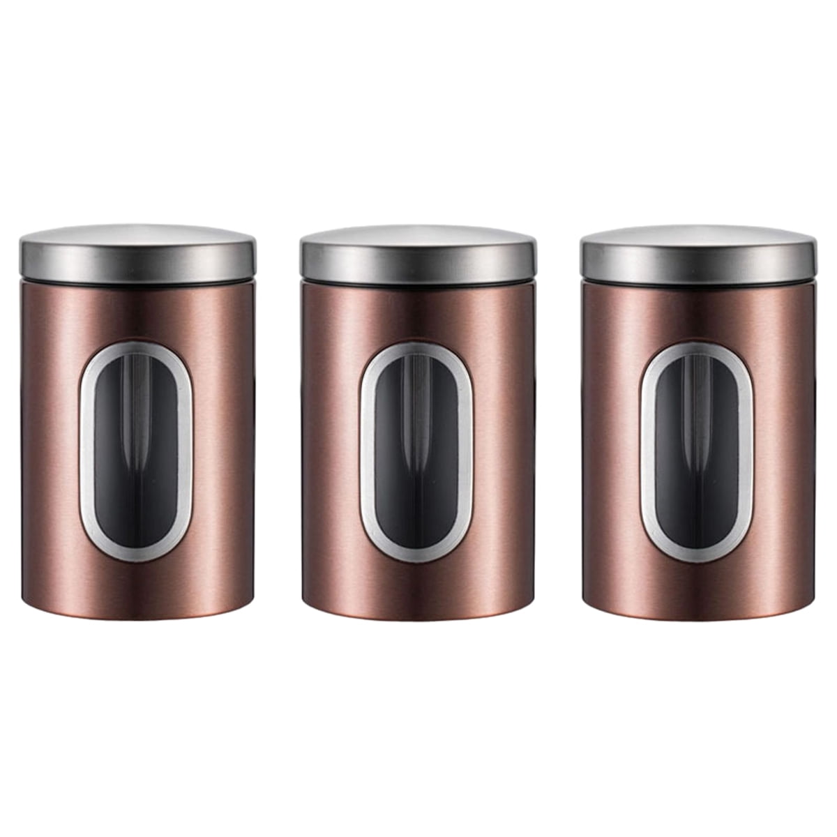 3 Piece Canisters Sets For The Kitchen, Kitchen Jars With See Through ...