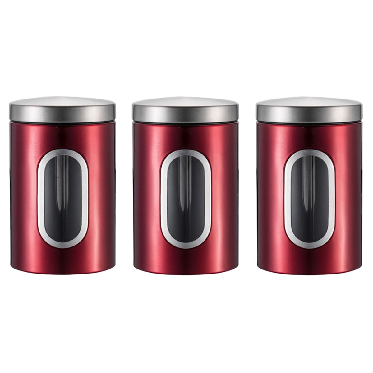 3 Piece Canisters Sets For The Kitchen, Kitchen Jars With See Through ...
