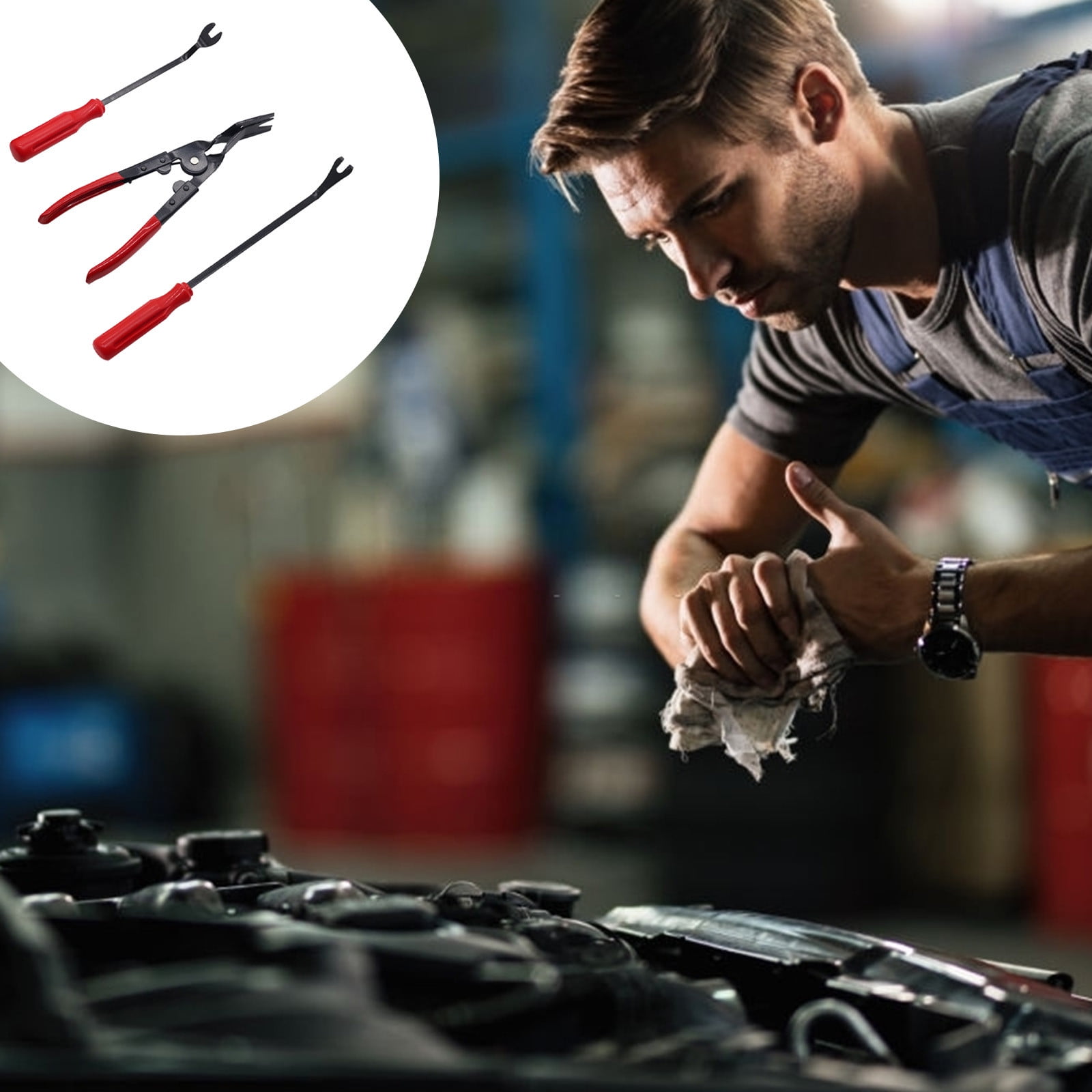 3-Piece Car Light Pliers and Screwdriver Set for Efficient Headlight Maintenance, Clip Removal ...