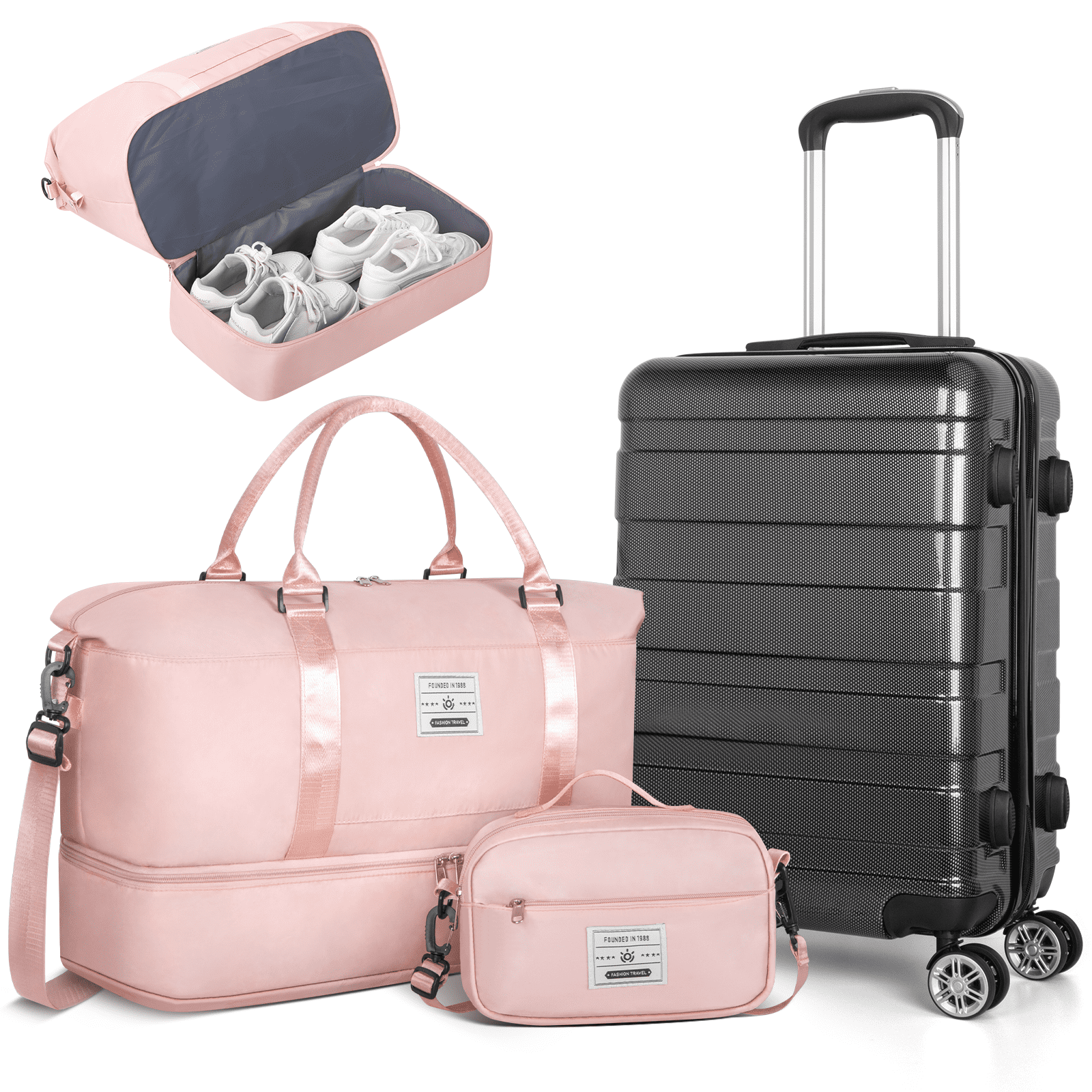 Luggage Set 3 Piece, 20" Carry-On Luggage Airline Approved Hardshell ...
