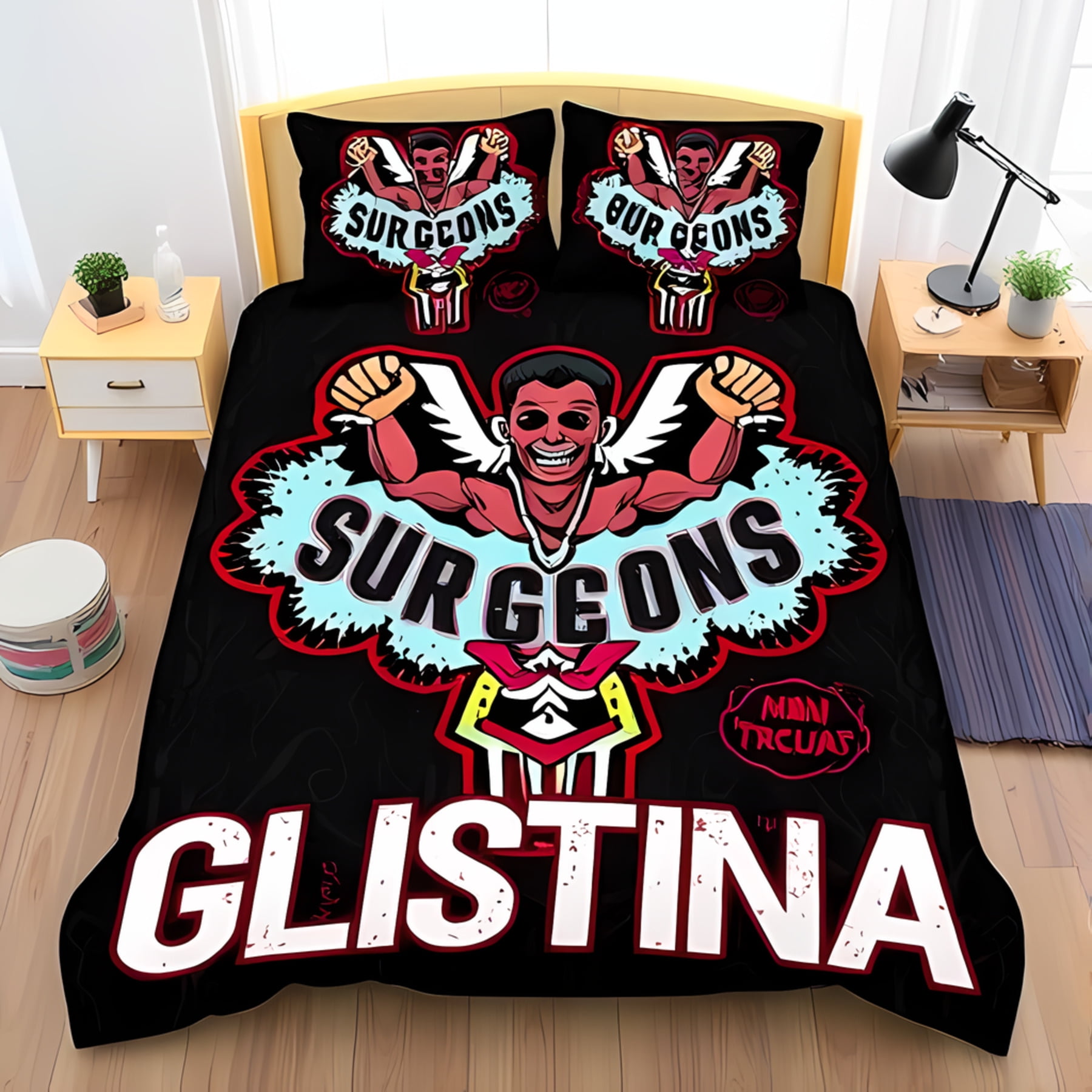 3-Piece Cartoon Character Duvet Cover Set with Wings Design " SURGEONS ...